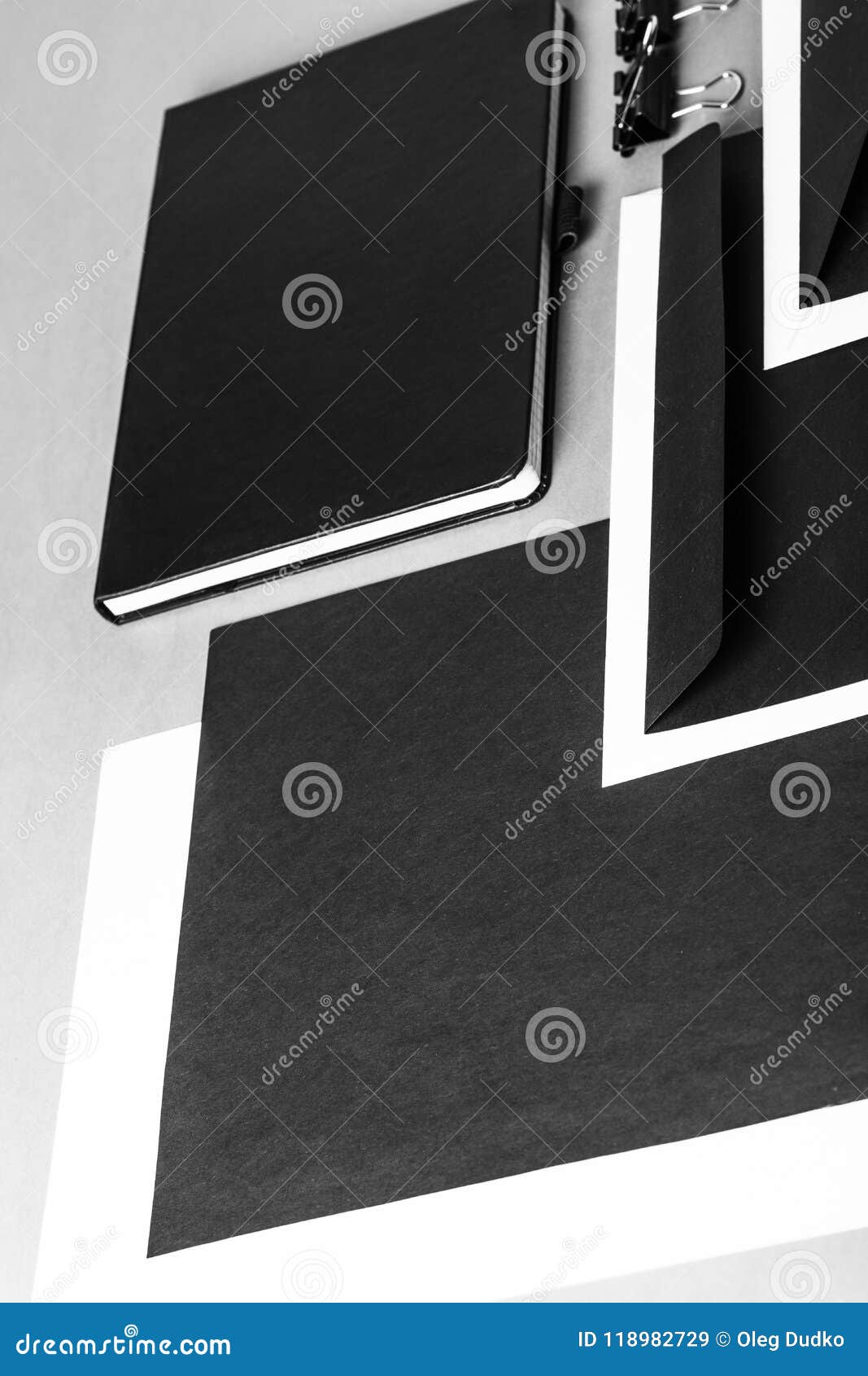 Set of Variety Blank Office Objects,black and Stock Image - Image of ...