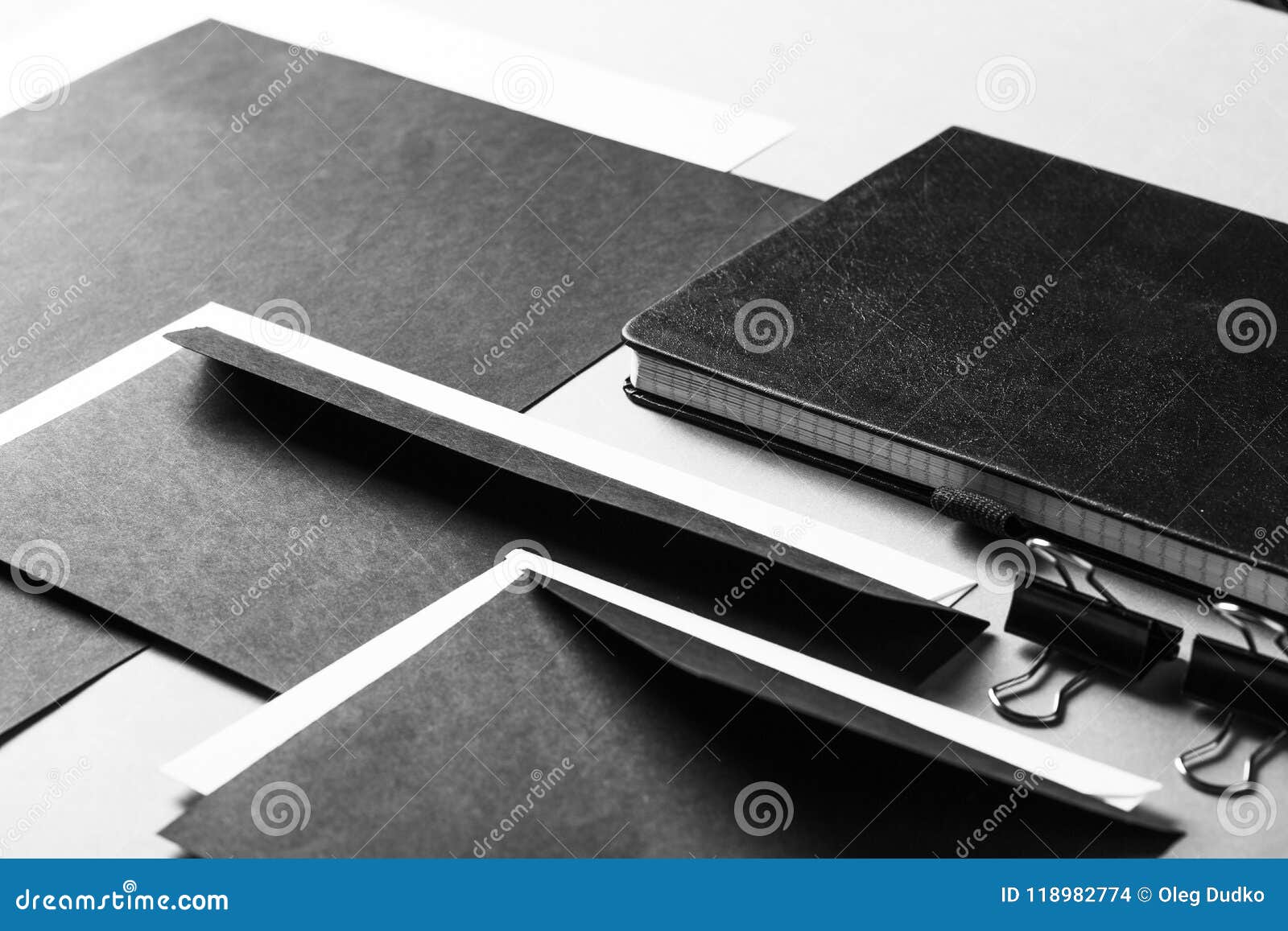 Set Of Variety Blank Office Objects,black And Royalty-Free Stock ...