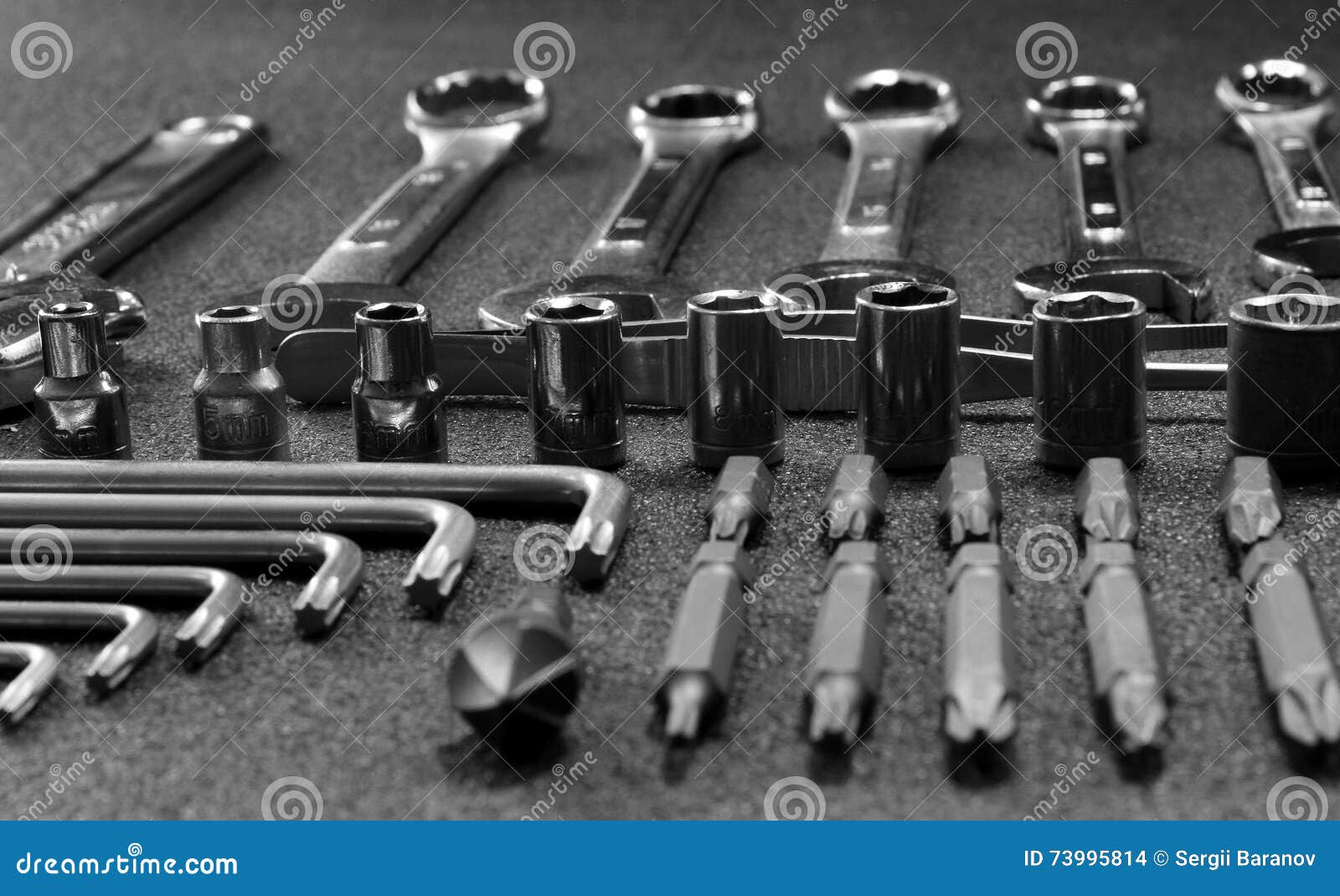 Set of Variety Mechanical Tools Angle Shot Stock Photo - Image of ...