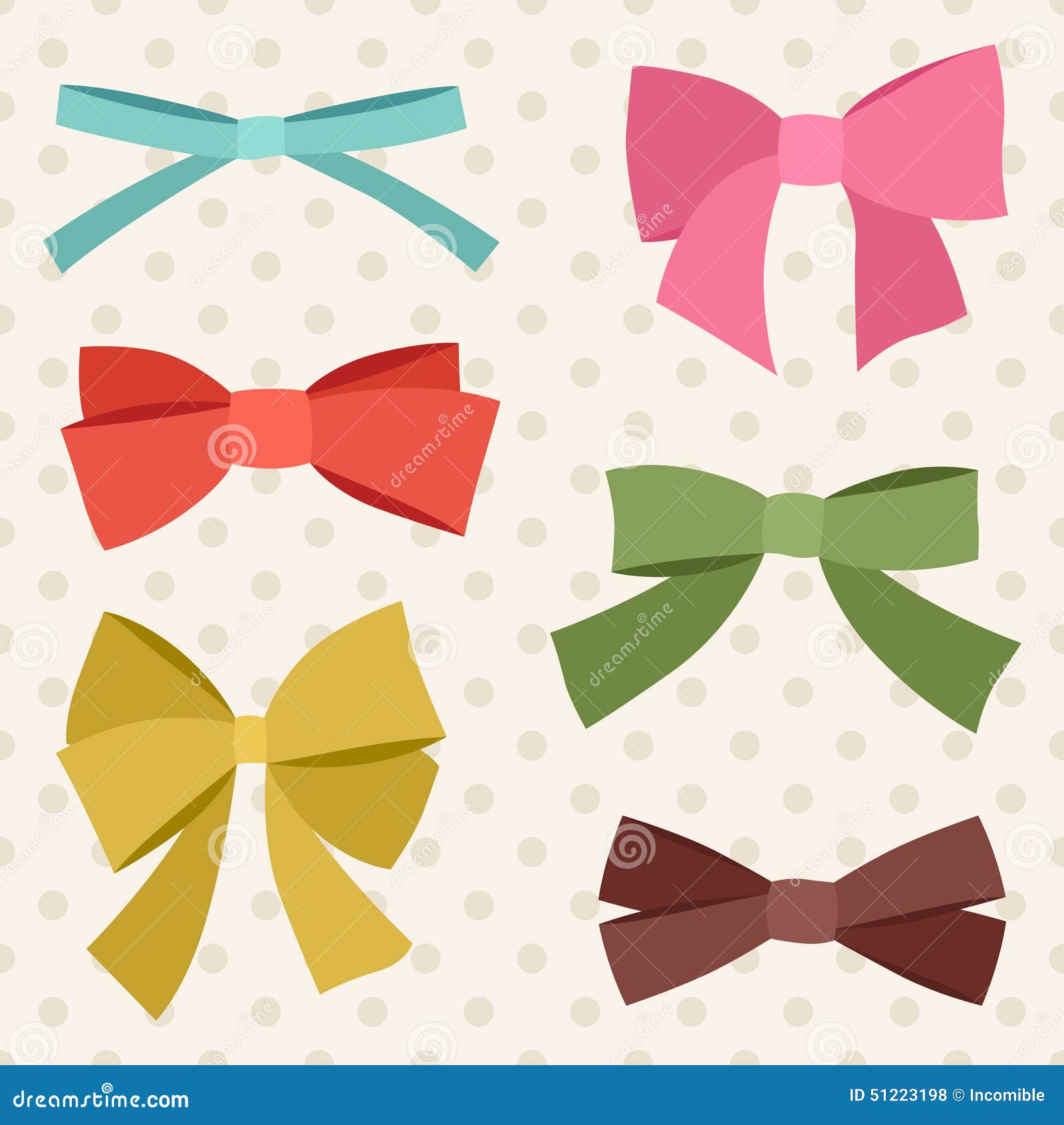 Set of Various Abstract Bows and Ribbons Stock Vector - Illustration of ...