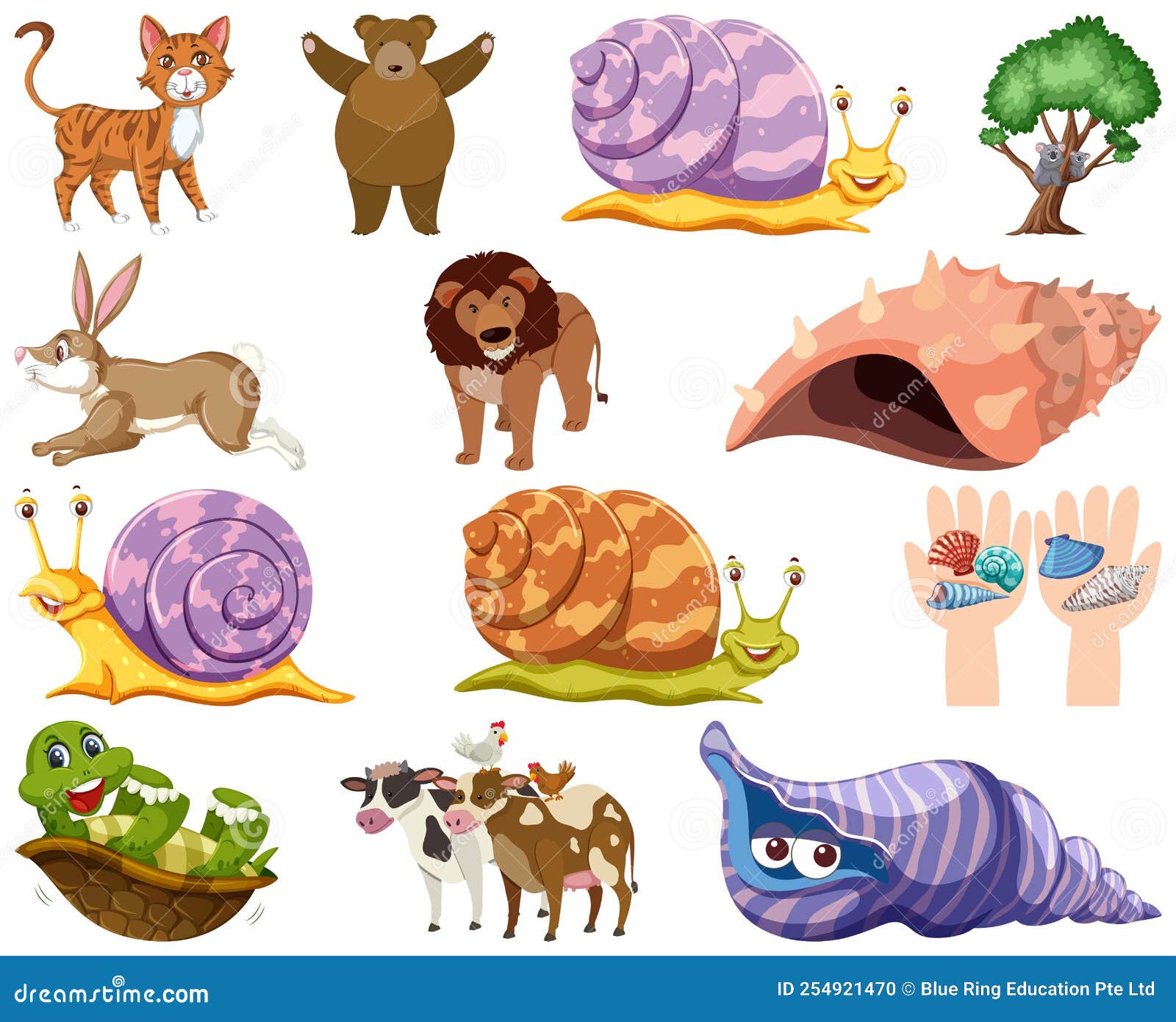 Set of Various Animals Cartoon Stock Vector - Illustration of animals ...