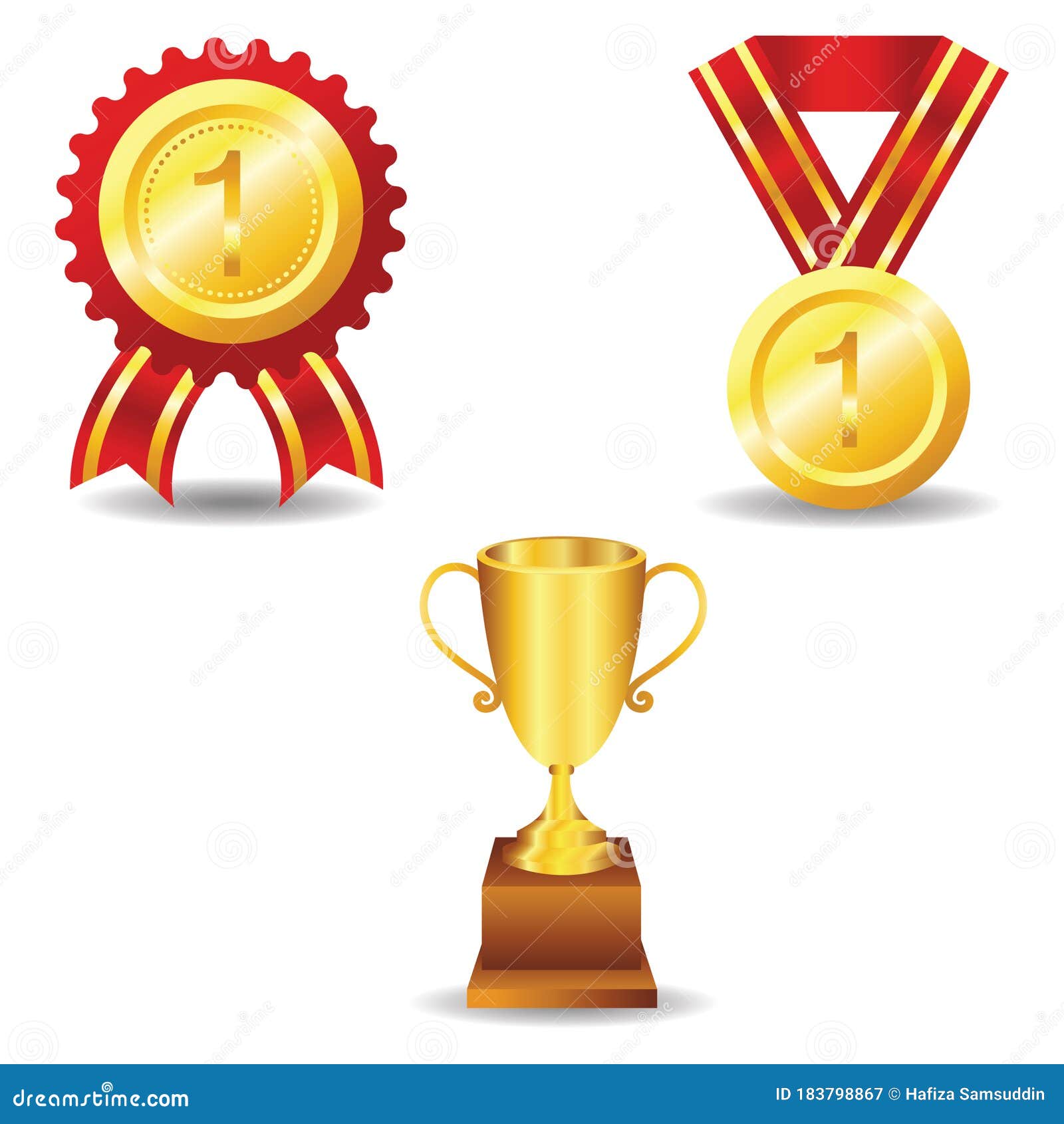 Set of Various Awards. Vector Illustration Decorative Background Design ...