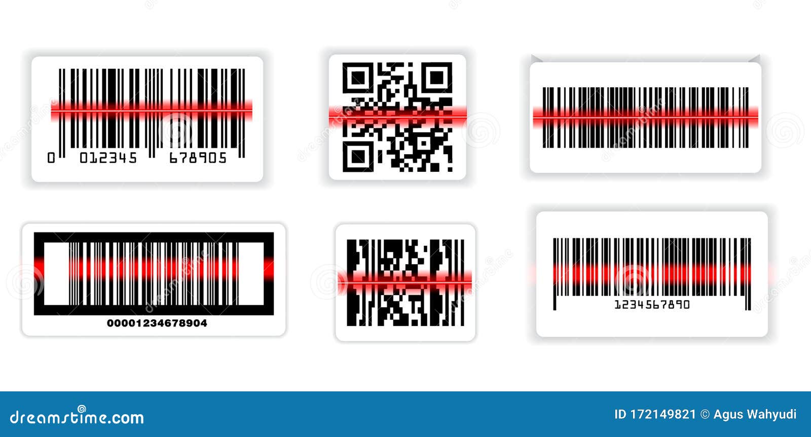 Set Of Various Bar Code Or Set Of Packaging Label Bar Code Or Qr Codes ...