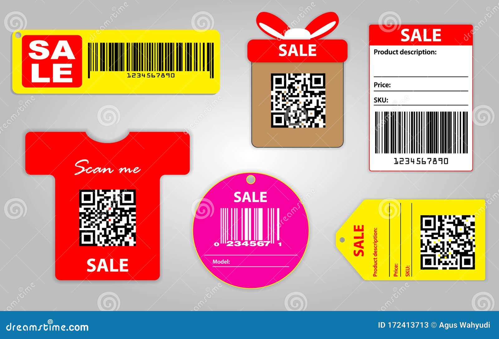 Bar Codes And QR Codes. Easy Identification Packaging Labeling Stickers ...