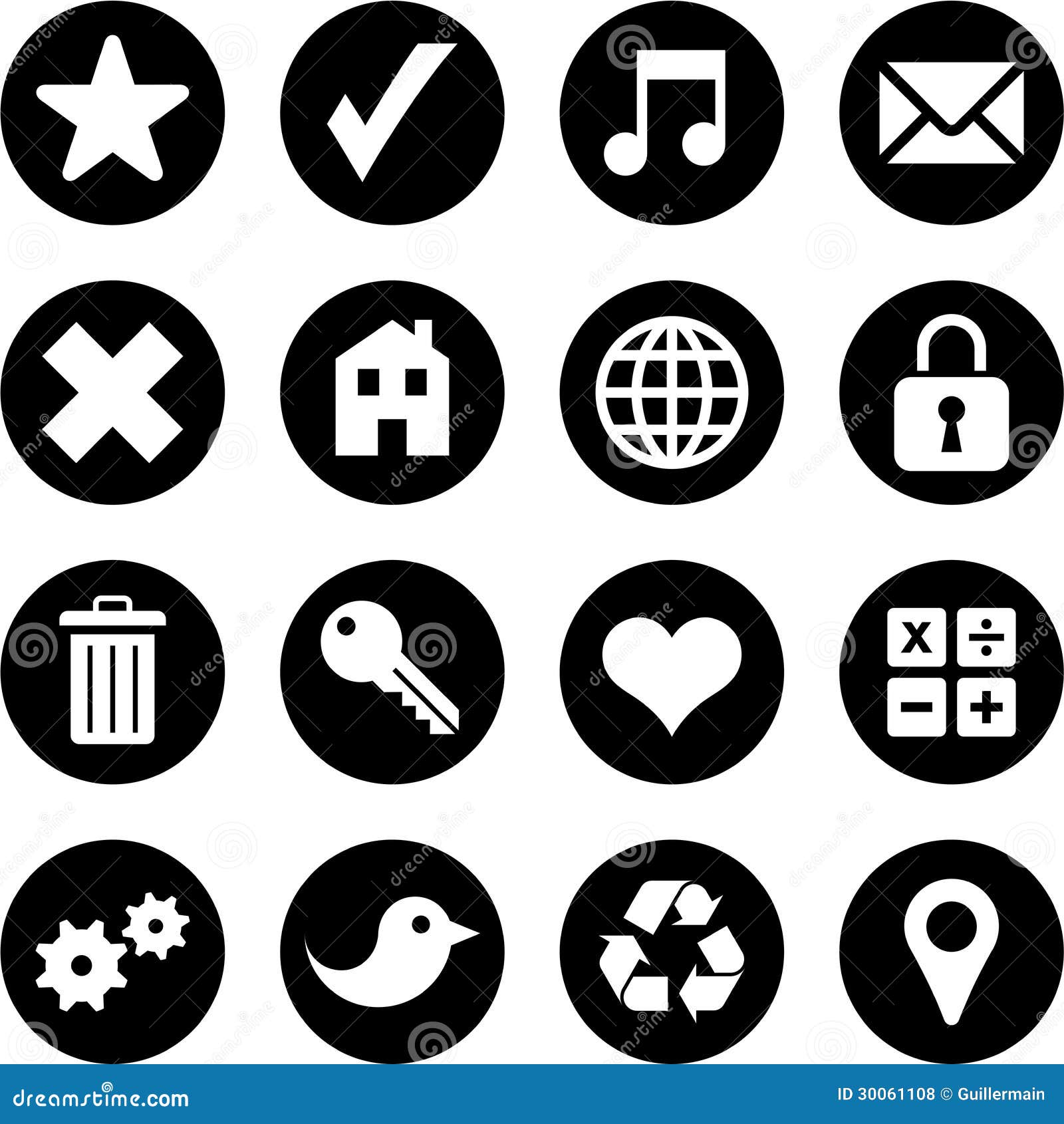 Various icons stock vector. Illustration of settings - 30061108