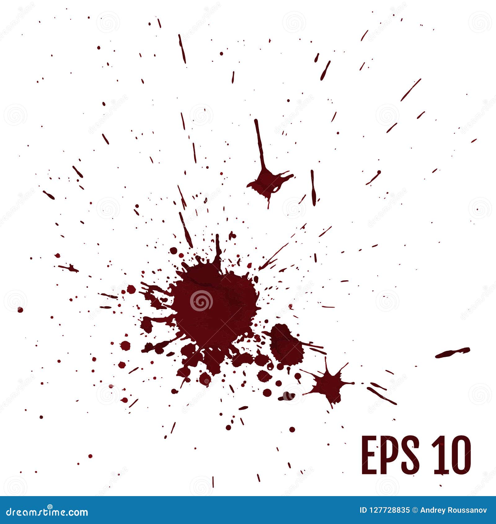 Set Of Various Blood Or Paint Splatters,Vector Set Of Different ...