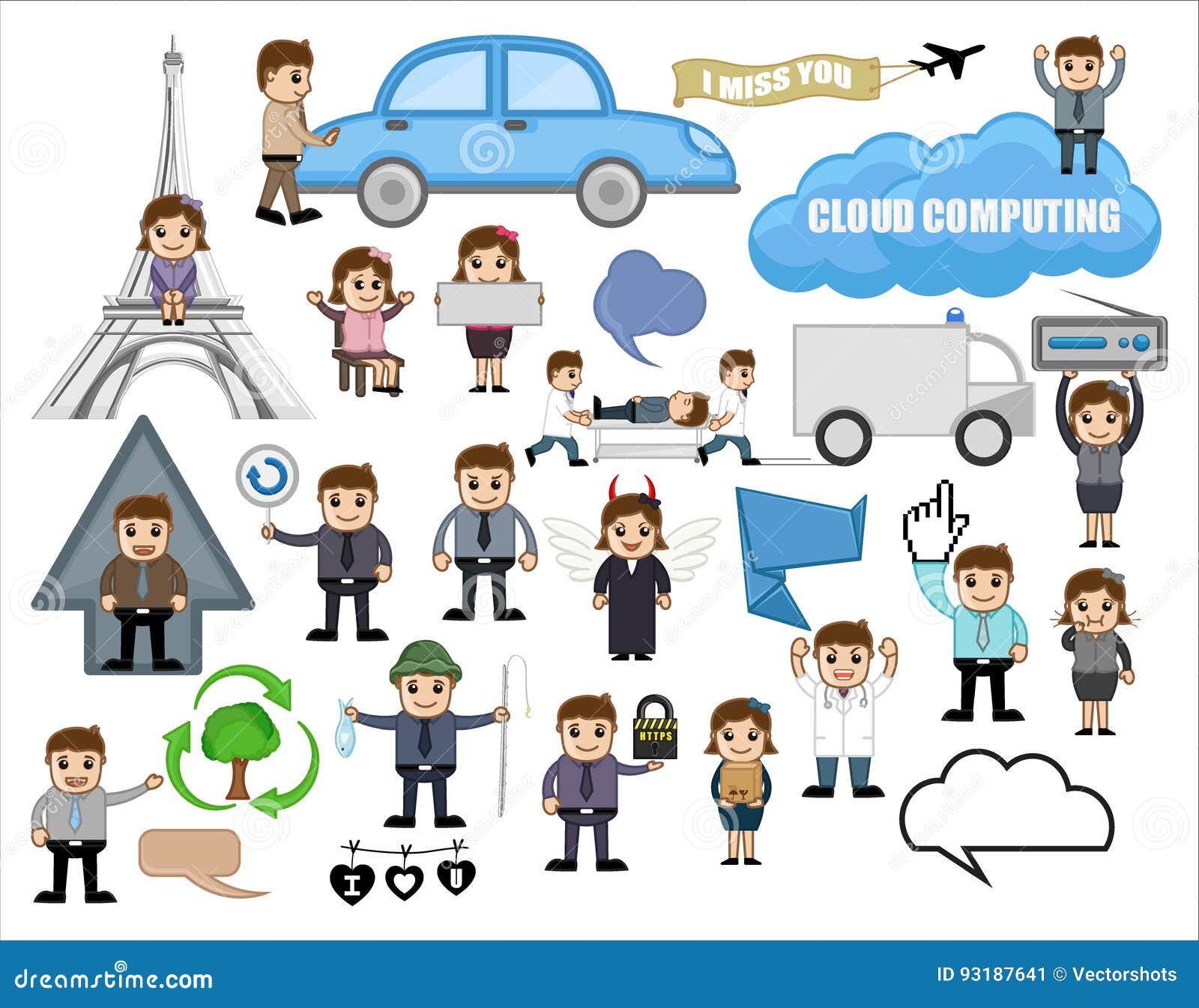 Cartoon Concepts And Ideas Set Vector Illustration | CartoonDealer.com ...