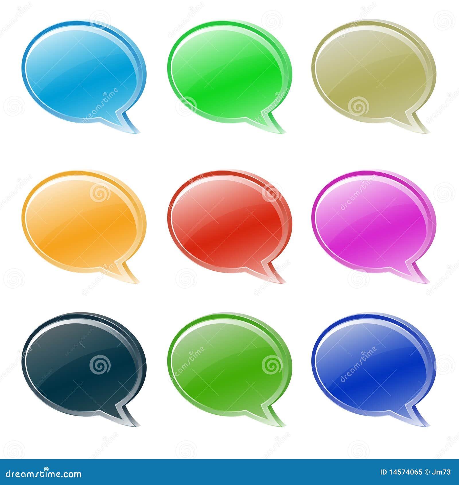 Set of Various Buttons/bubbles Stock Vector - Illustration of button ...