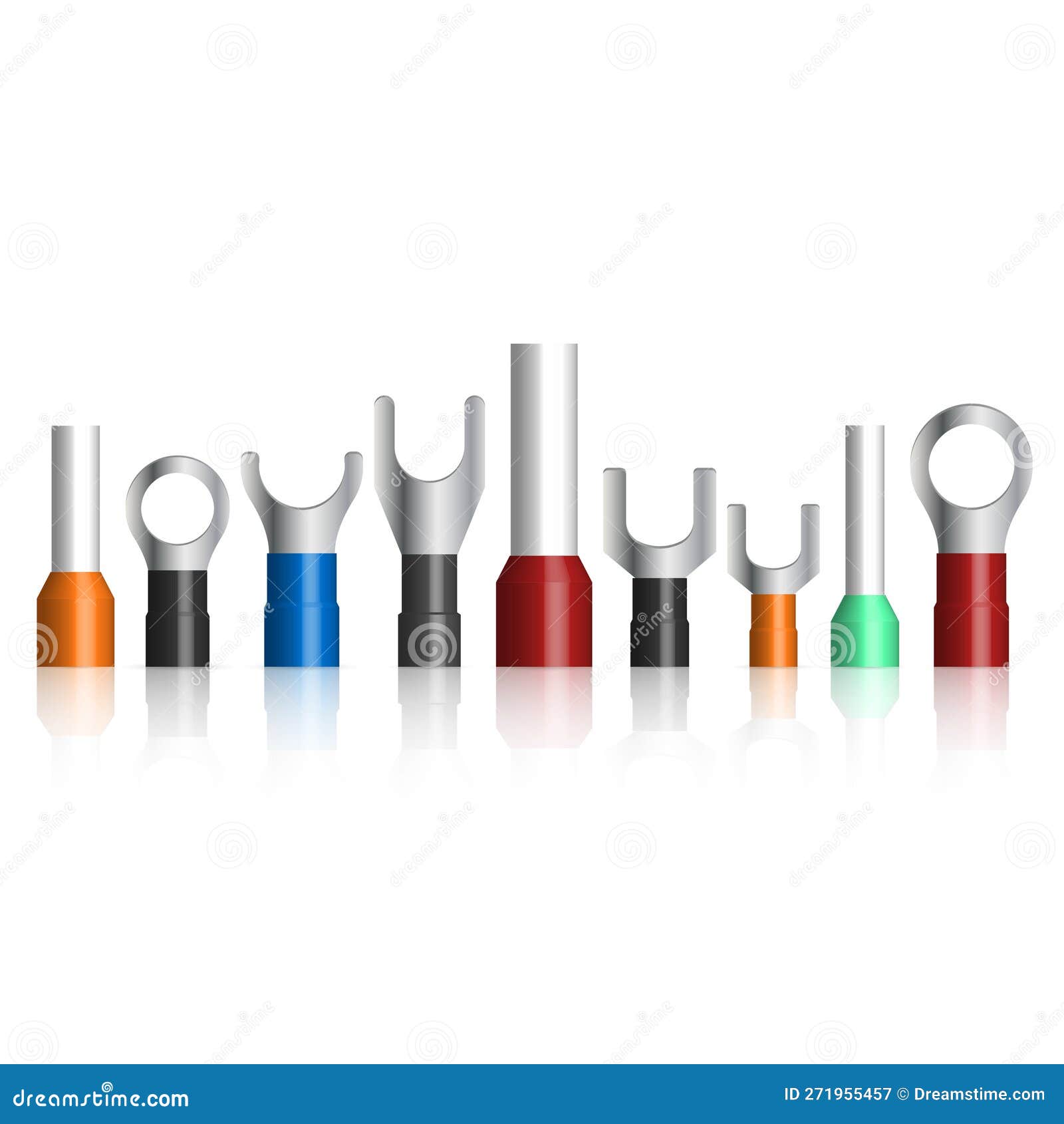 Set Of Various Cable Lugs, 3D Vector Illustration | CartoonDealer.com ...