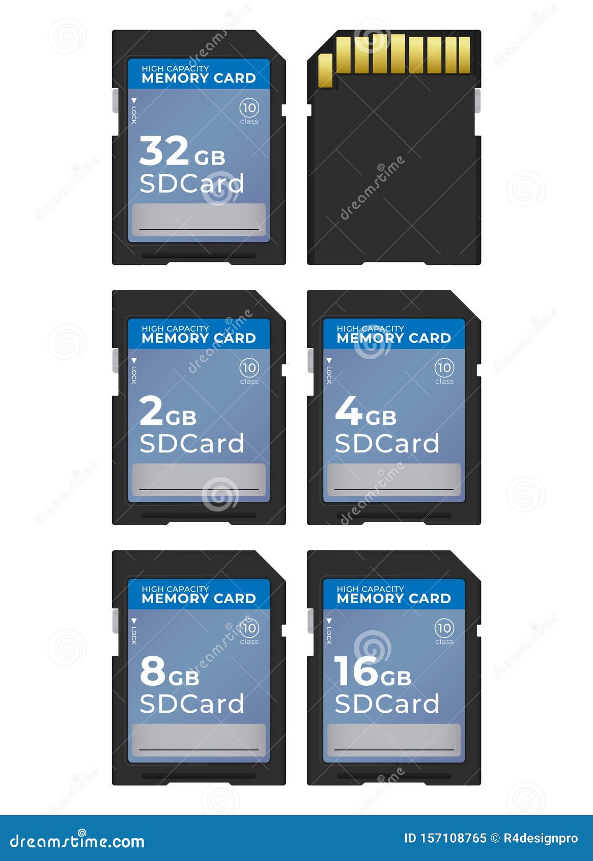 SD Memory Card Vector Illustration Stock Vector - Illustration of ...