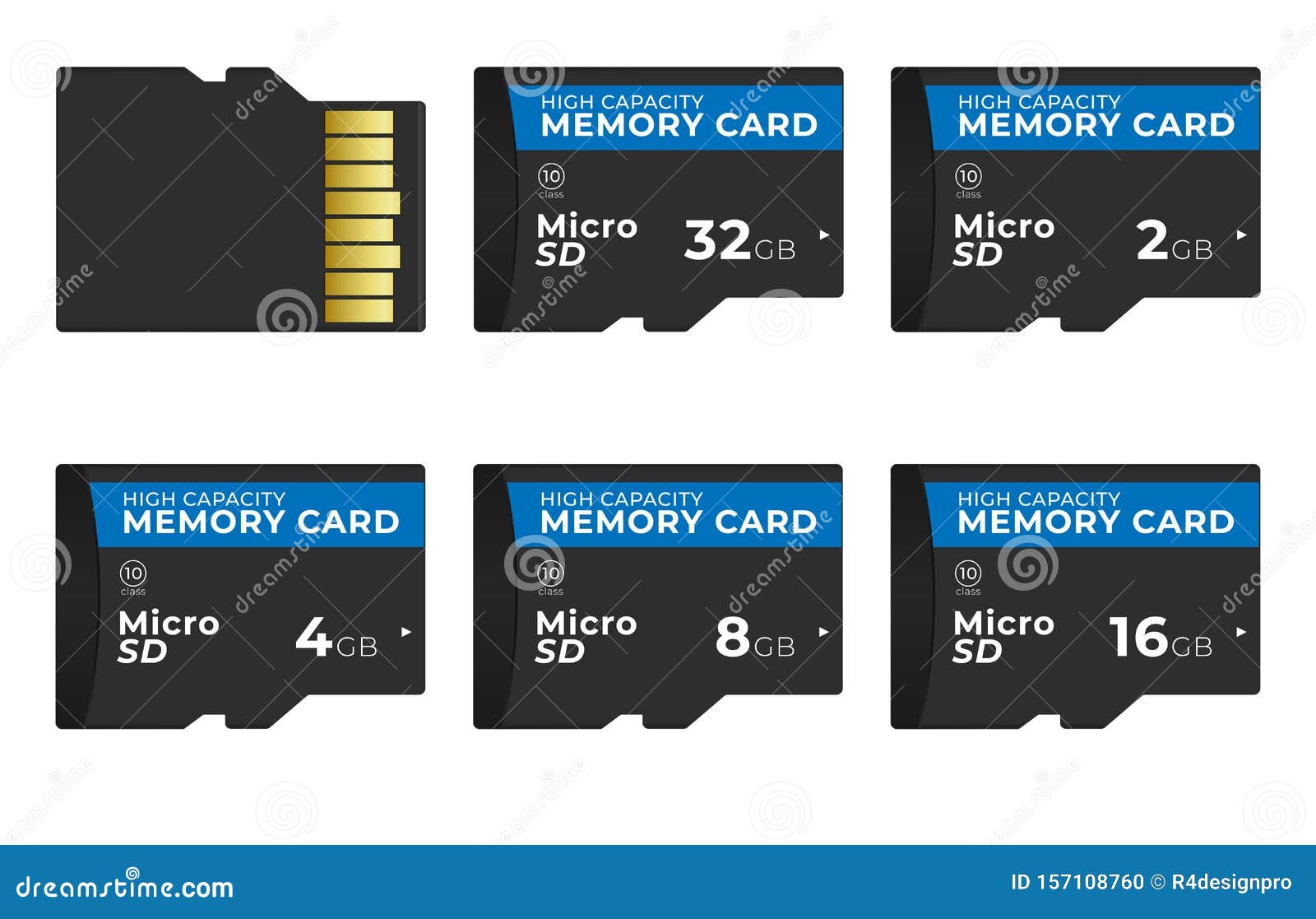 SD Memory Card Vector Illustration Stock Vector - Illustration of data ...