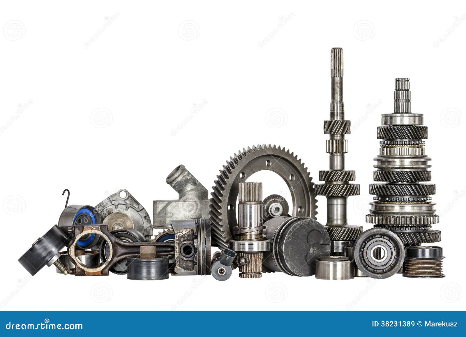 Set of various car parts stock image. Image of auto, shaft - 38231389