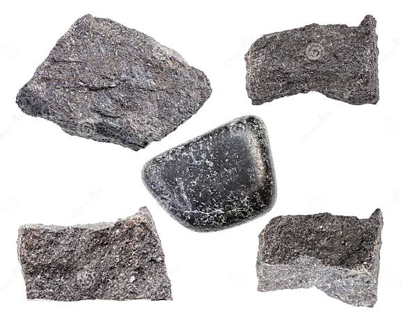 Set of Various Chromite Rocks Isolated on White Stock Photo - Image of ...