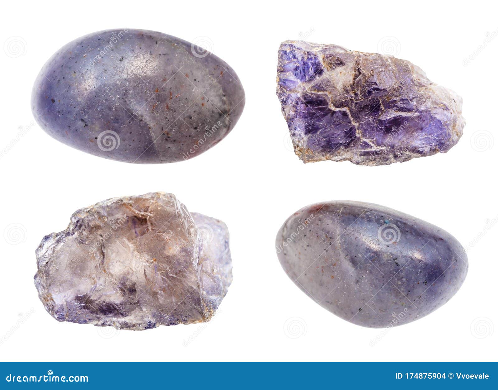 Set of Various Cordierite Iolite Gemstones Stock Photo - Image of ...