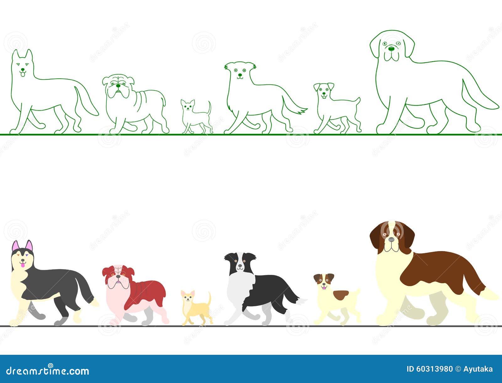 Various Dogs Nose Part Set Cartoon Vector | CartoonDealer.com #125995717