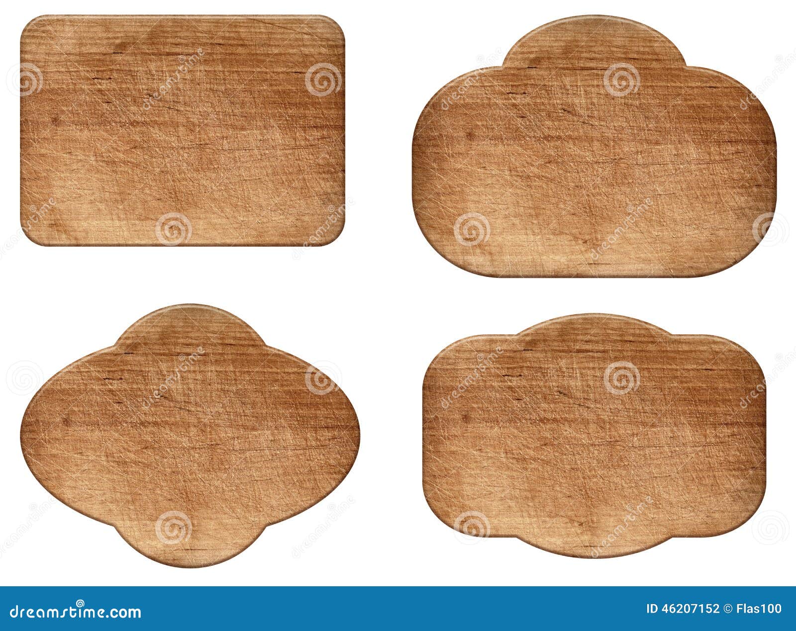 Set of Various Empty Wooden Sign or Shapes Stock Photo - Image of wood ...