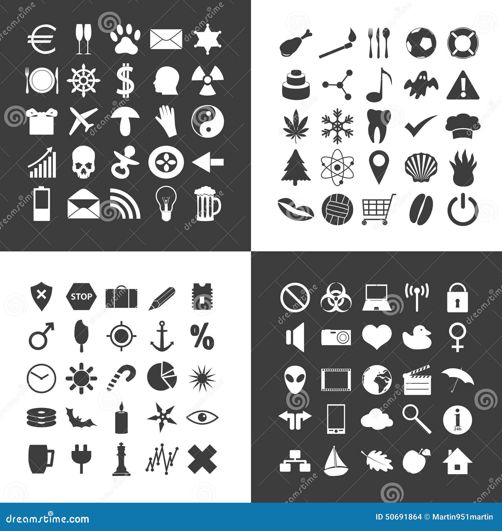 Set of 100 Various General Icons for Your Use Stock Vector ...