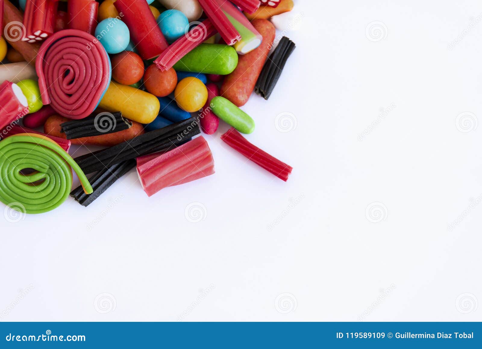 Set of various goodies. stock image. Image of spiral - 119589109