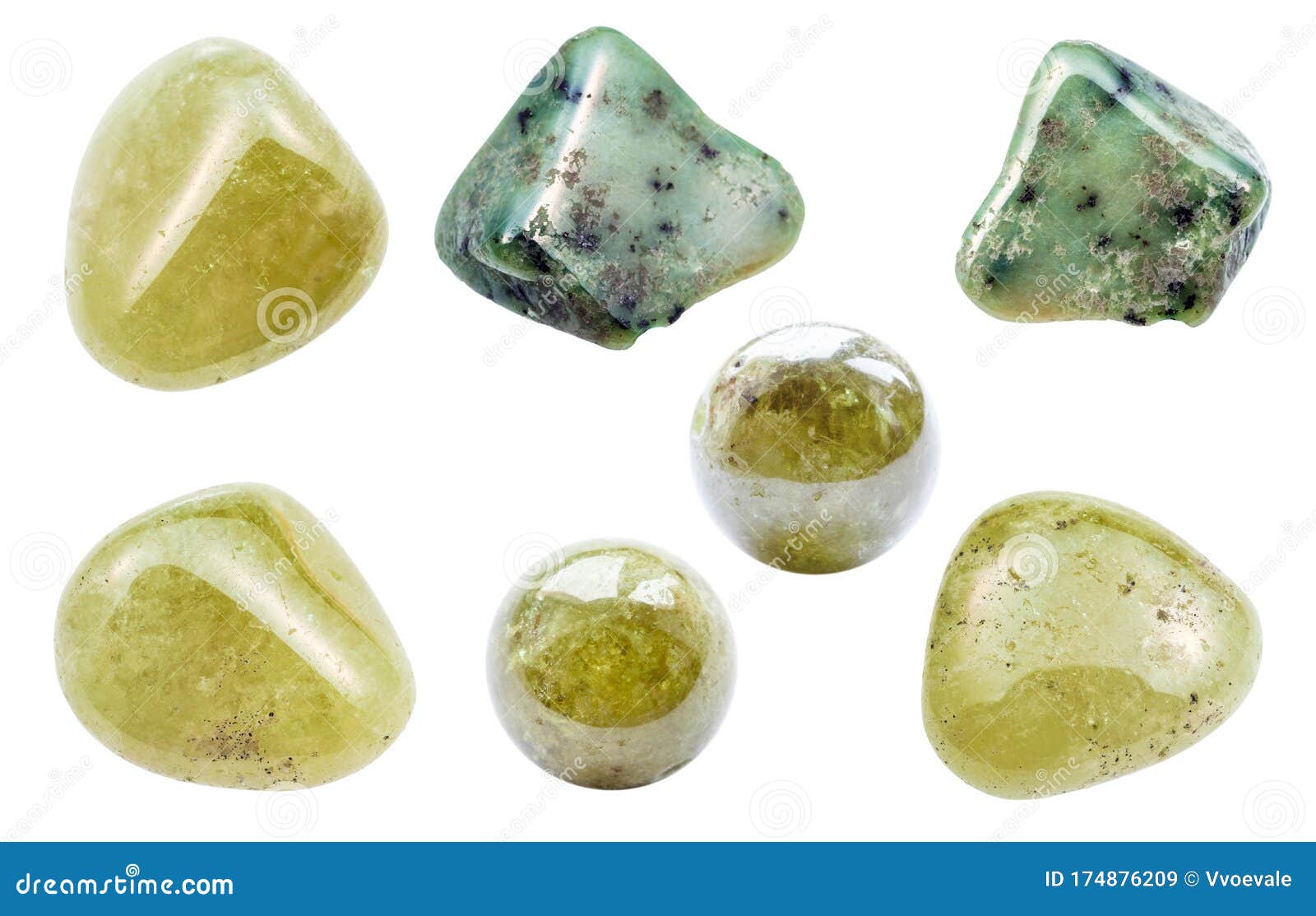Set of Various Grossular Green Garnet Gemstones Stock Image - Image of ...