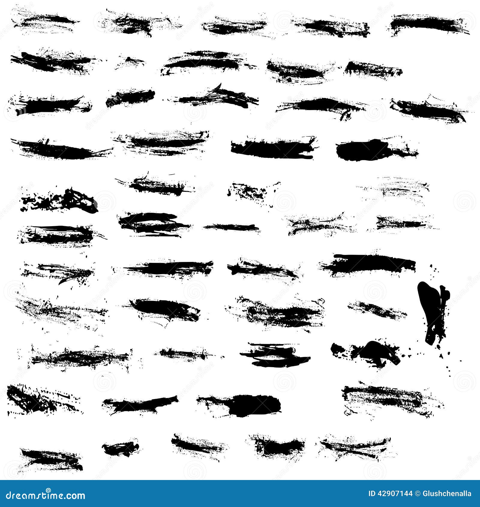 Set of Various Grunge Design Elements. Stock Vector - Illustration of ...