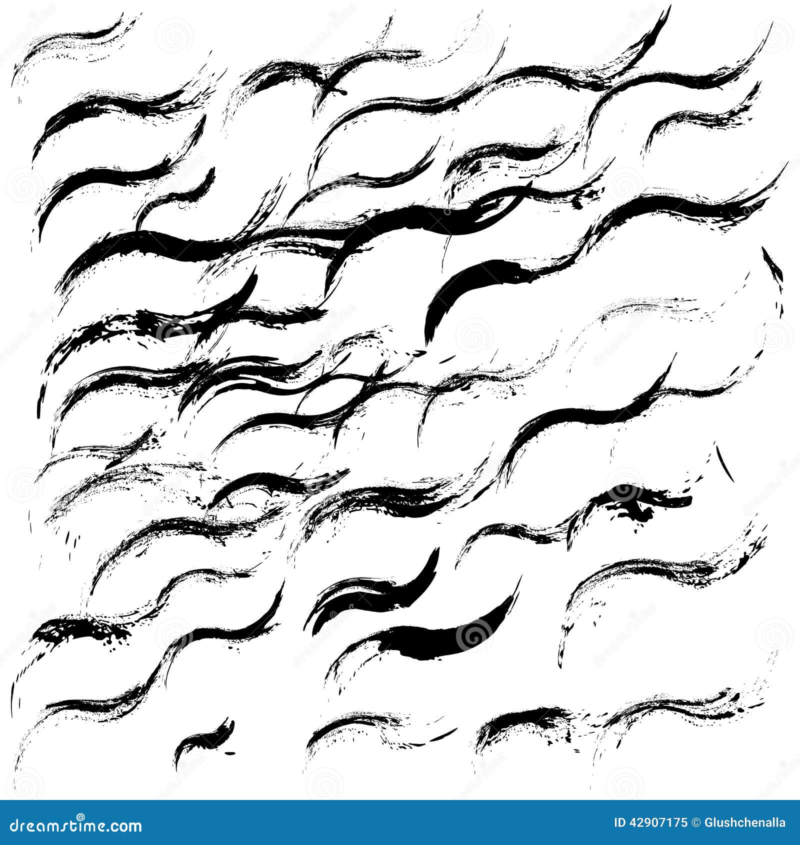 Set of Various Grunge Design Elements. Stock Vector - Illustration of ...