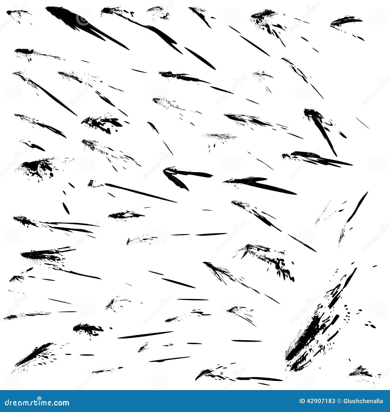 Set of Various Grunge Design Elements. Stock Vector - Illustration of ...