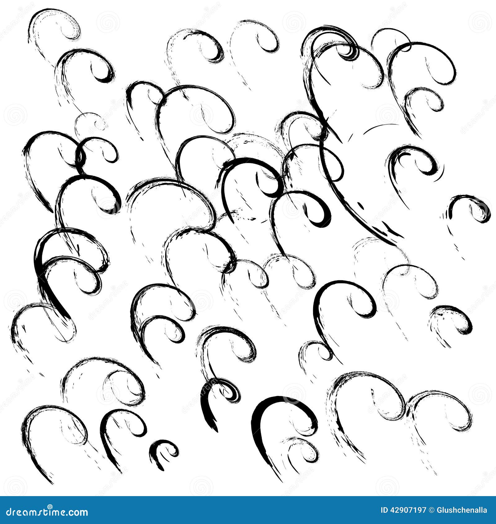 Set of Various Grunge Design Elements. Stock Vector - Illustration of ...