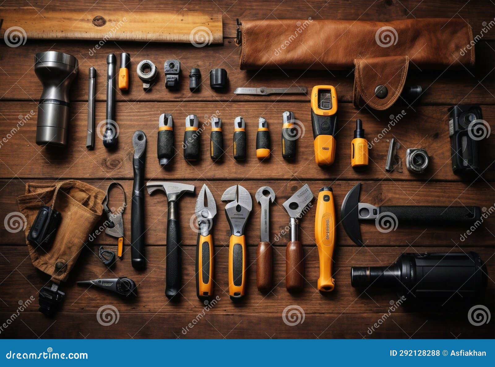 Set of work tools stock illustration. Illustration of carpenter - 292128288