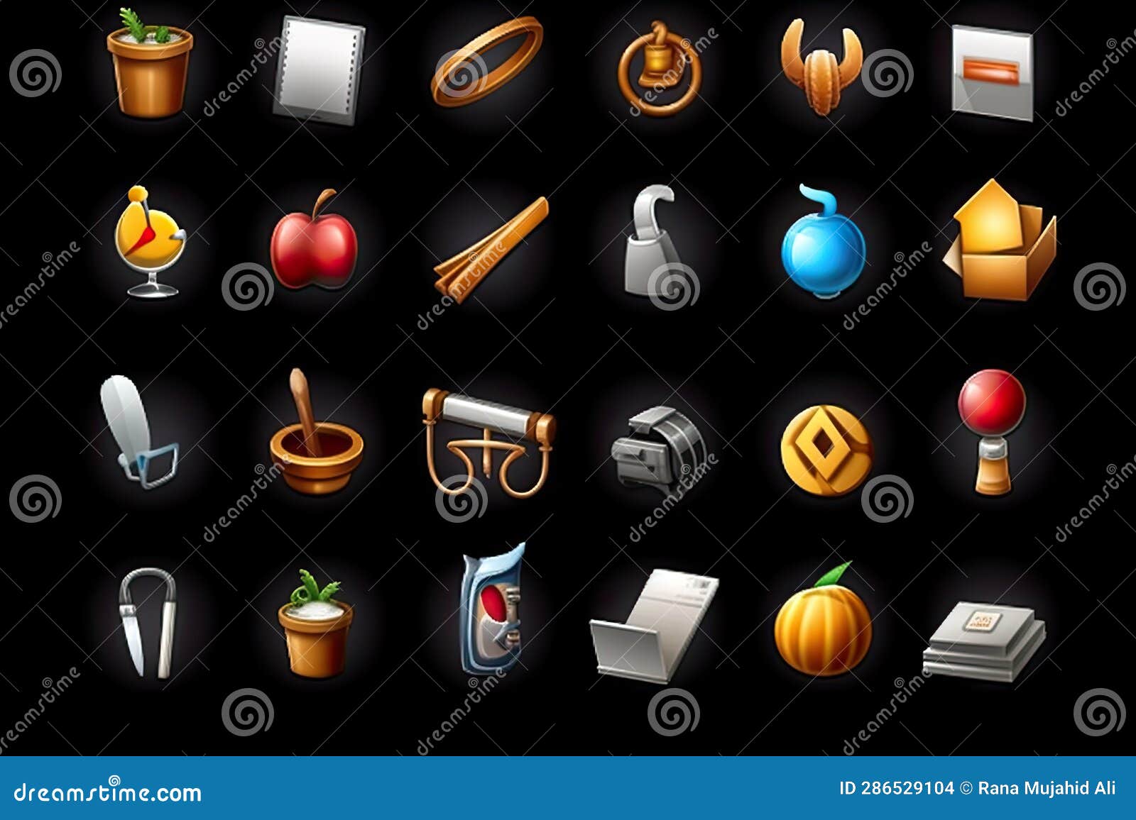 A Set of Various Icons Colletion, Generative AI Stock Illustration ...