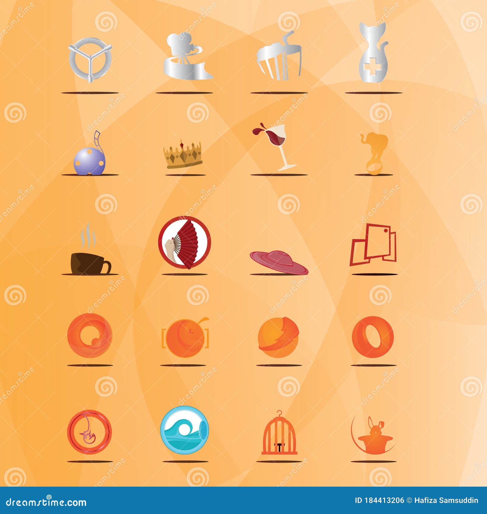 Set of Various Icons. Vector Illustration Decorative Background Design ...
