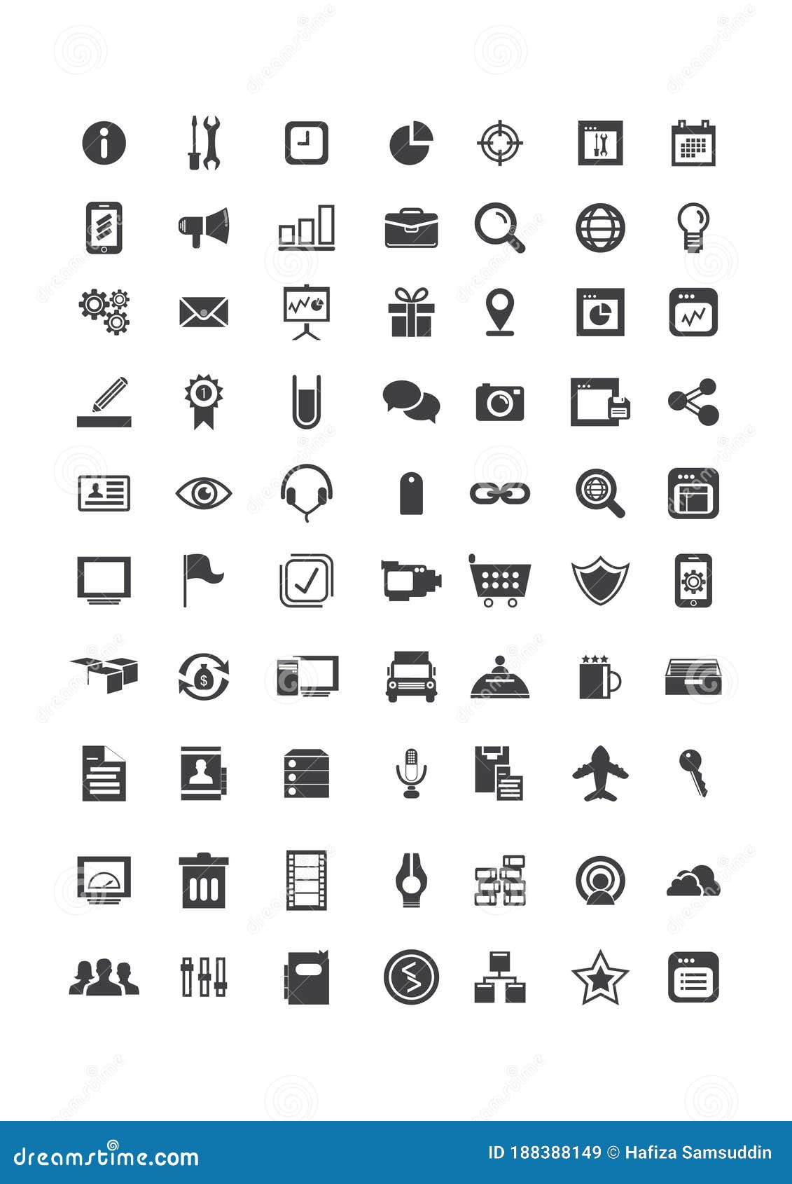 Set of Various Icons. Vector Illustration Decorative Design Stock ...