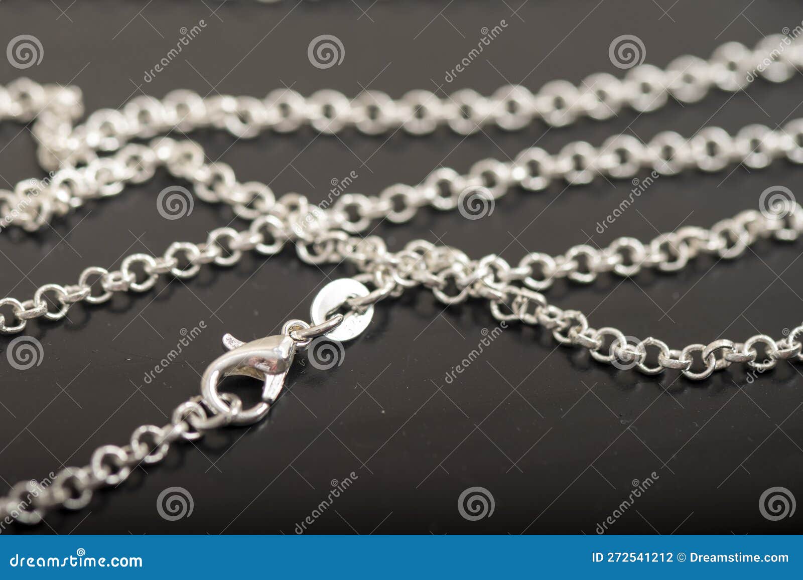 Set of Various Jewelry Chains Isolated on Background, Each One Shot ...