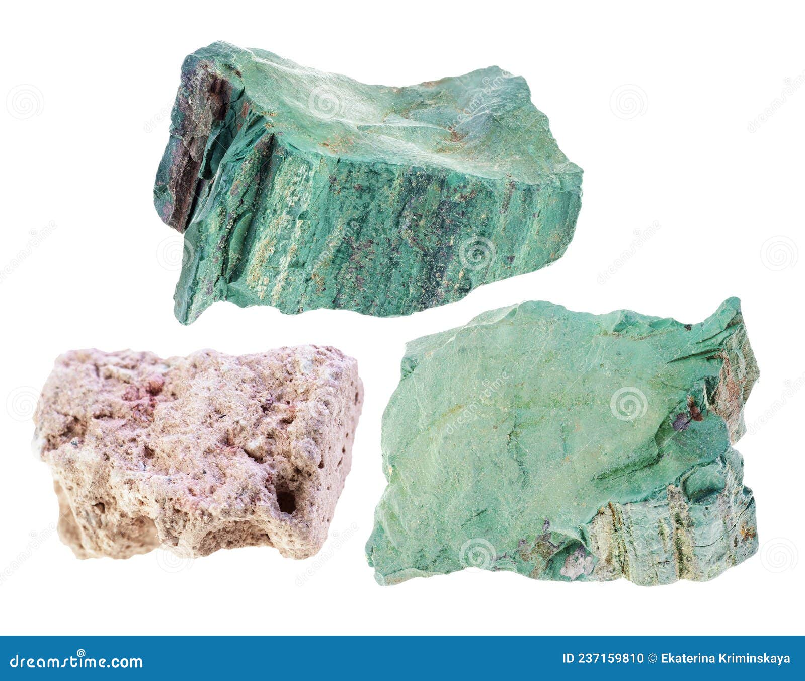 Set of Various Kaolinite Stones Cutout on White Stock Photo - Image of ...