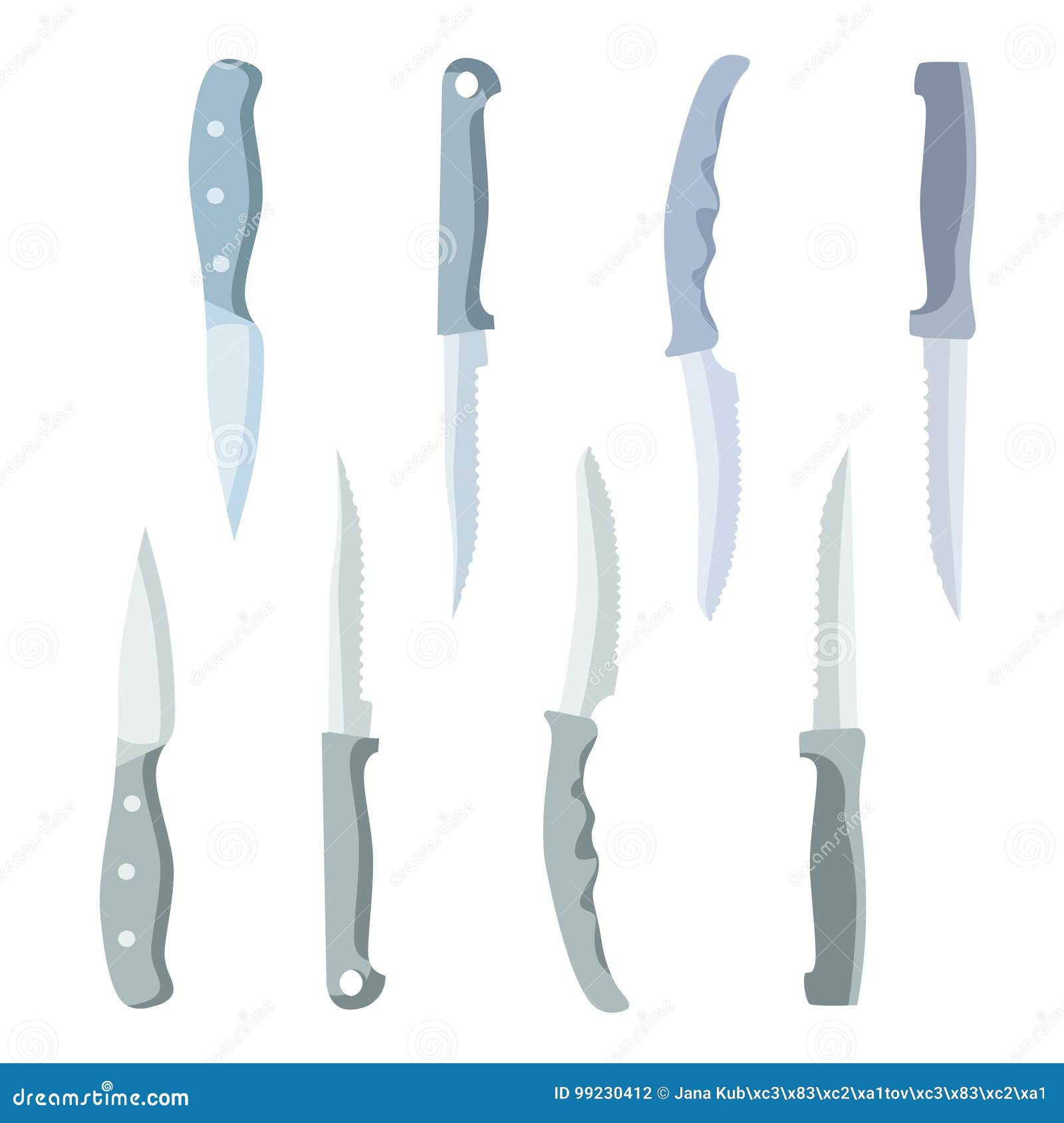 Knives Illustration, Drawing, Engraving, Ink, Line Art, VectorUtensil ...