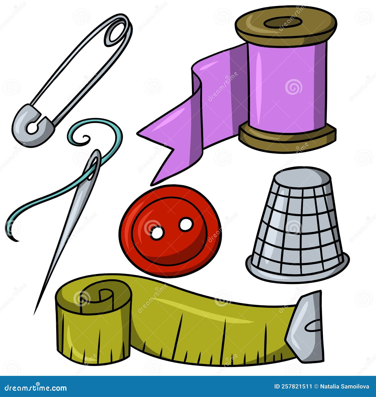 A Set of Various Materials for Needlework and Creation of Handmade ...