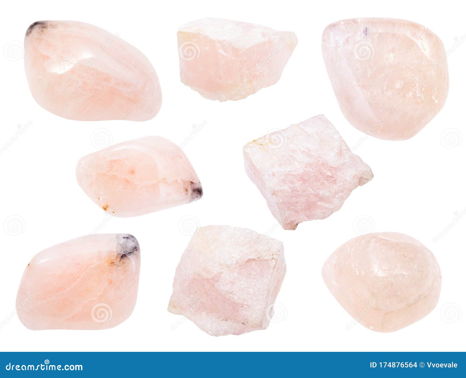 Set of Various Morganite Pink Beryl Gemstones Stock Photo - Image of ...