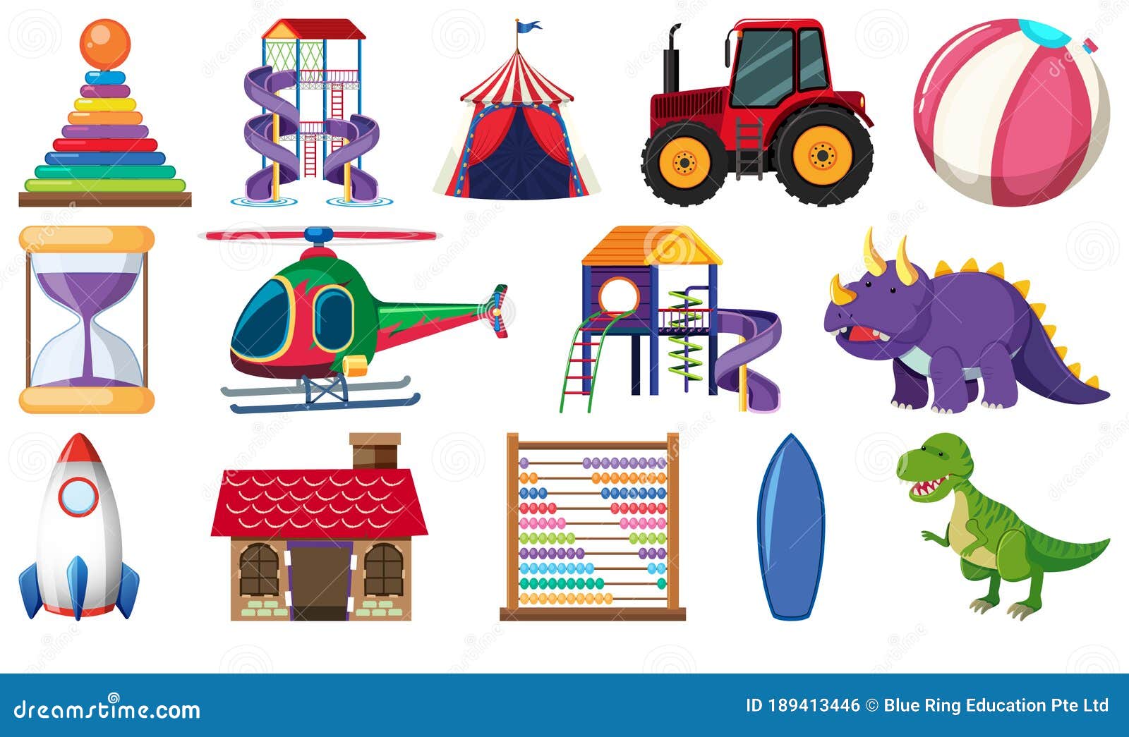 Set of Various Objects Cartoon Stock Vector - Illustration of cartoon ...