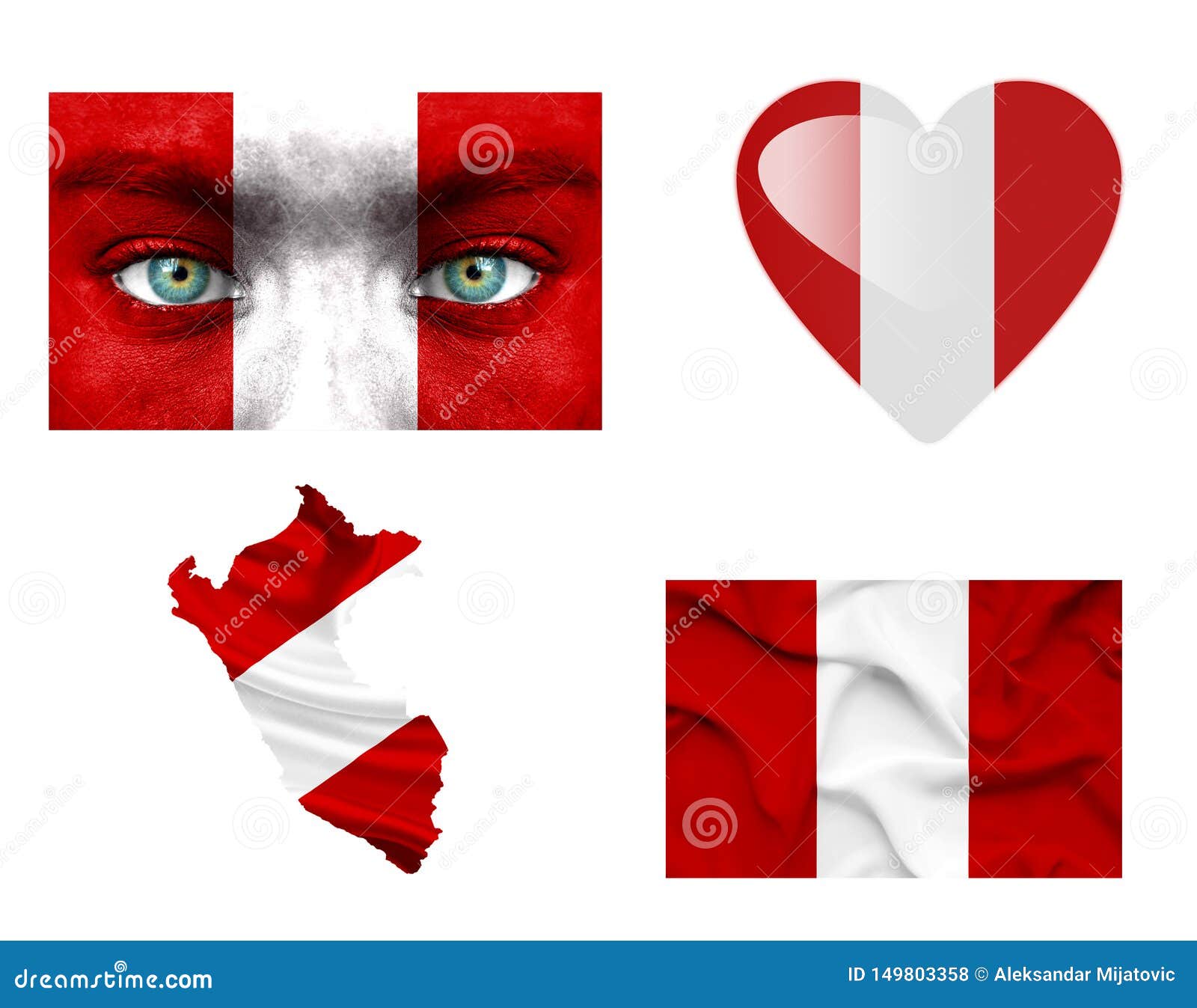 Set of various Peru flags stock photo. Image of national - 149803358