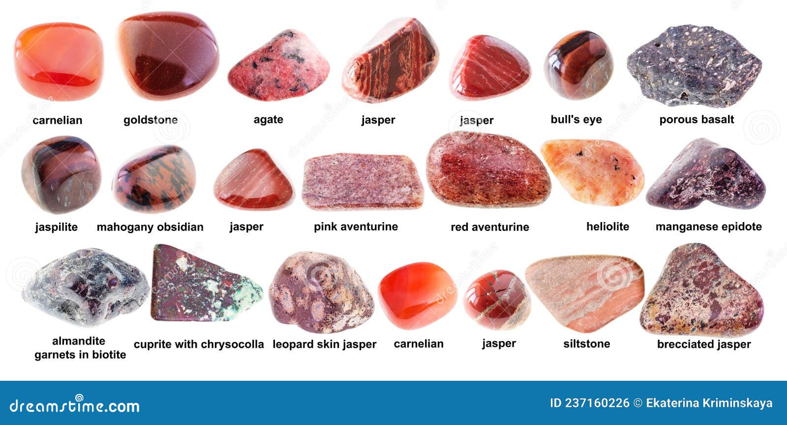 Set of Various Polished Red Stones with Names Stock Photo - Image of ... Set of Various Polished Red Stones with Names Stock Photo - Image of ...