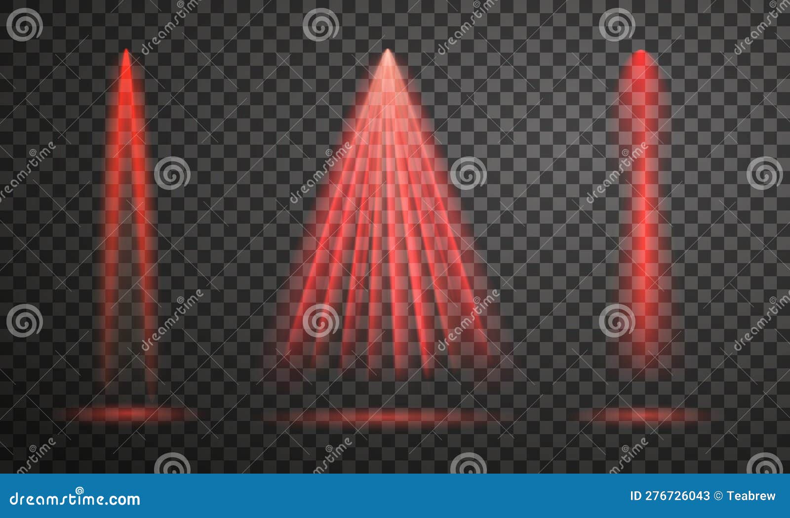 Set of Various Red Projector Light Effect. Stock Vector - Illustration ...