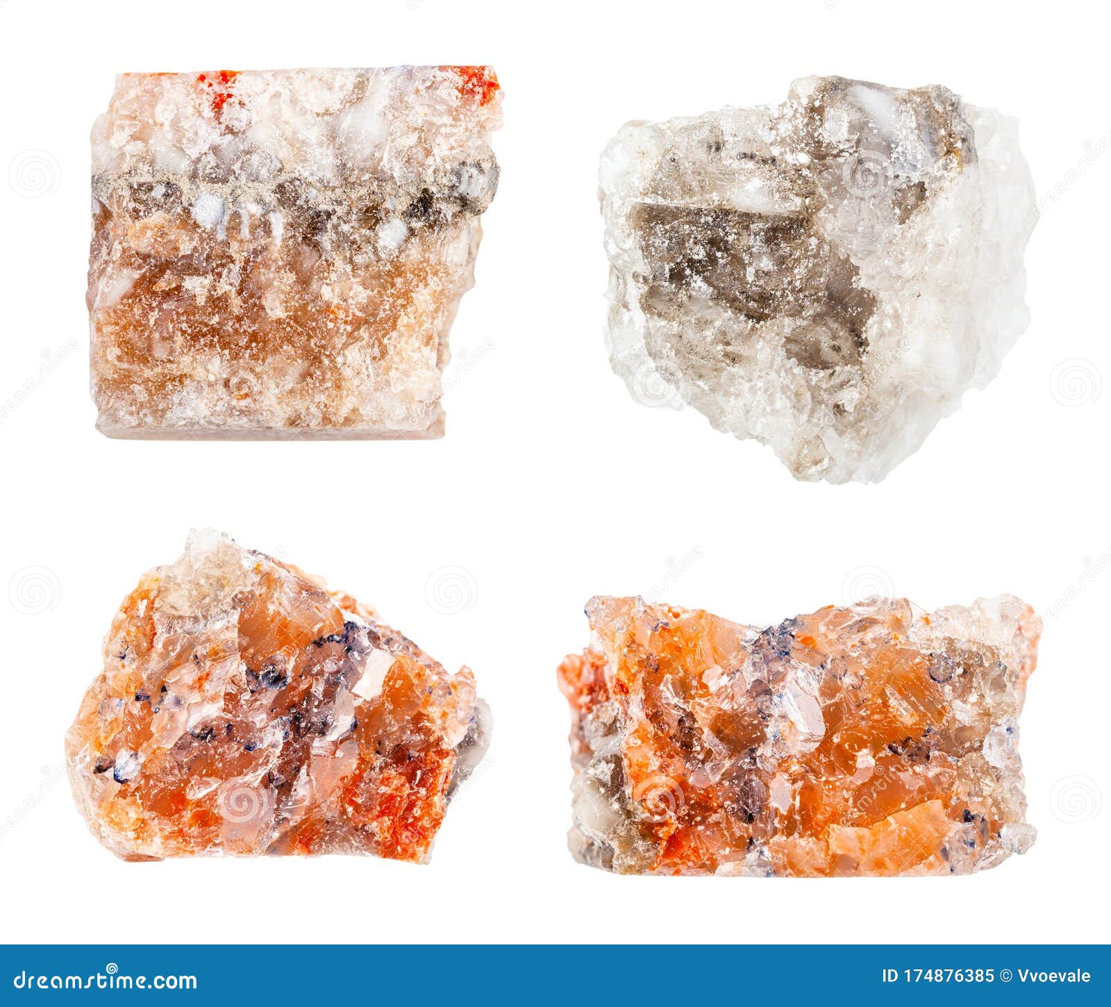 Various Halite Rock Salt And Sea Salt Minerals Stock Photography ...