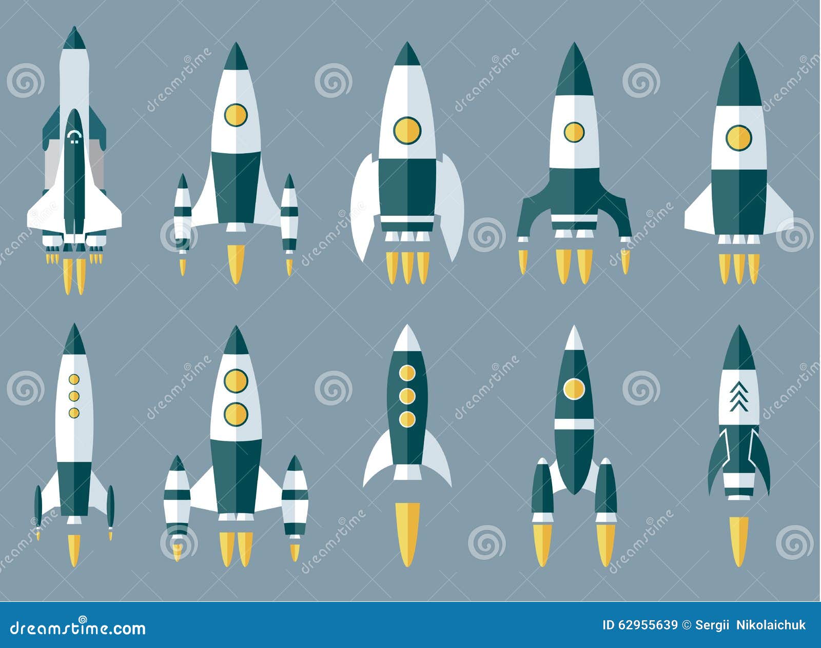 Rocket, Spaceship Hand Drawing Coloring Book. Modern Doodle Contour ...