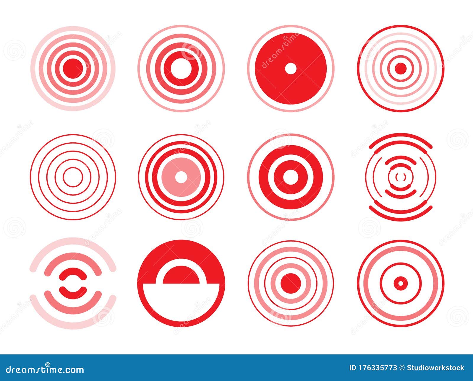 Set of Various Round Emblems Stock Vector - Illustration of amazing ...