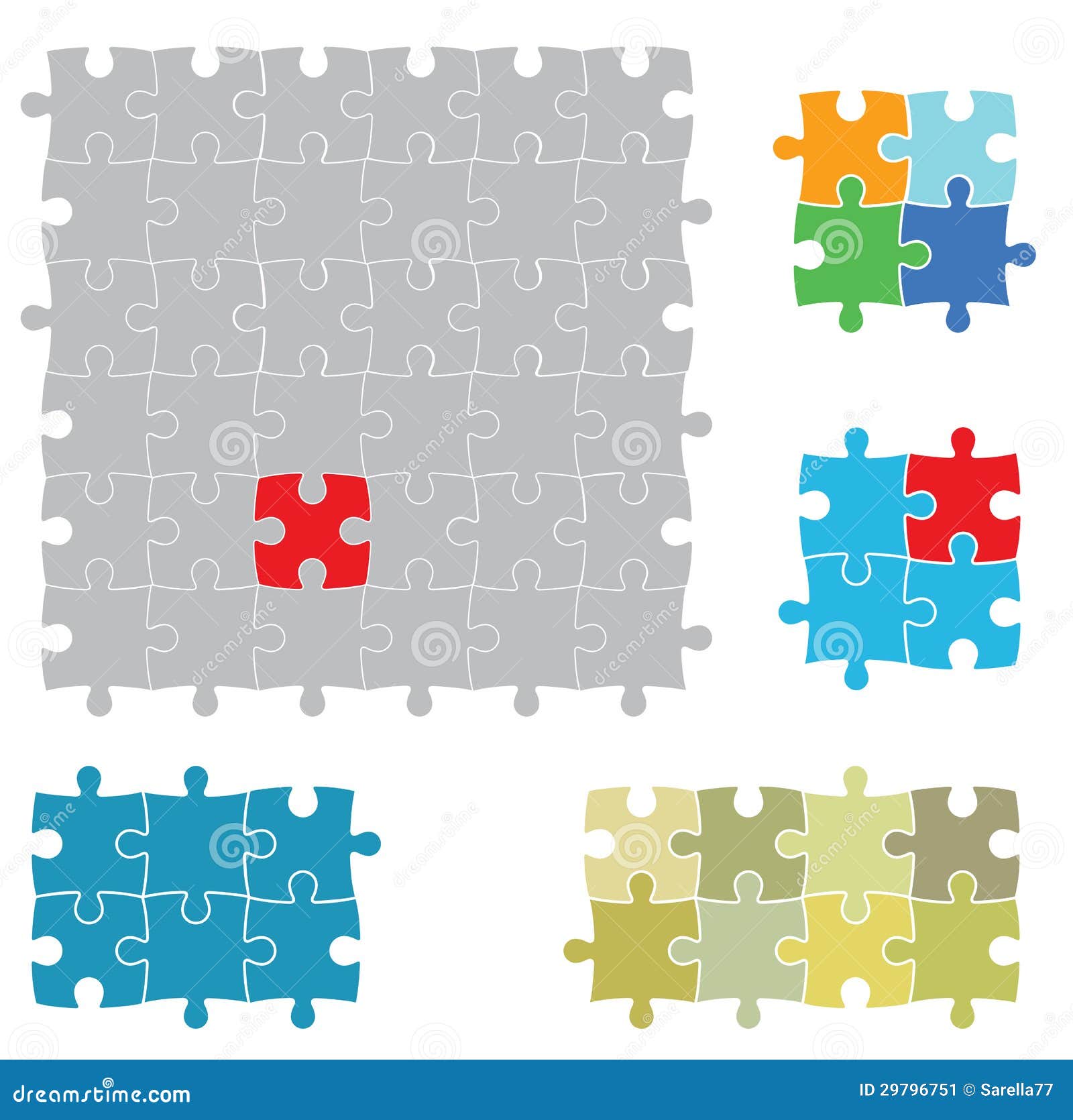 Various sizes of puzzles stock vector. Illustration of solve - 29796751