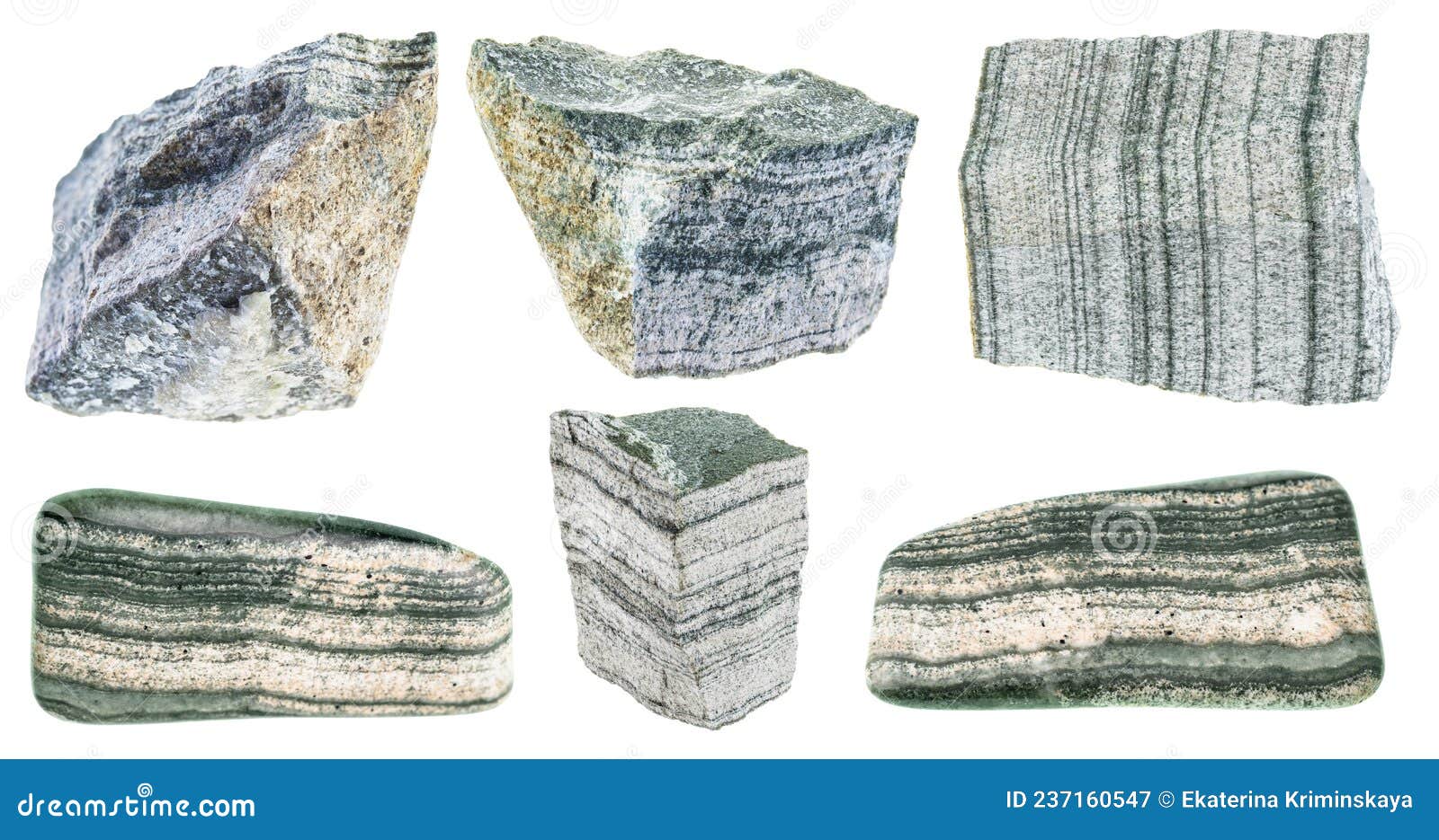 Set of Various Skarn Stones Cutout on White Stock Image - Image of ...