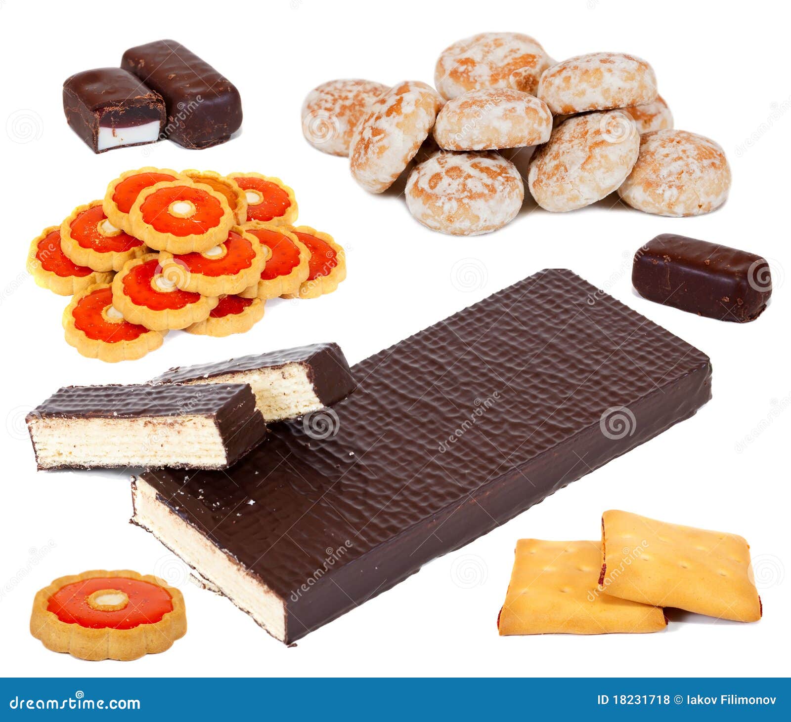 Set of various sweets stock photo. Image of diverse, studio - 18231718