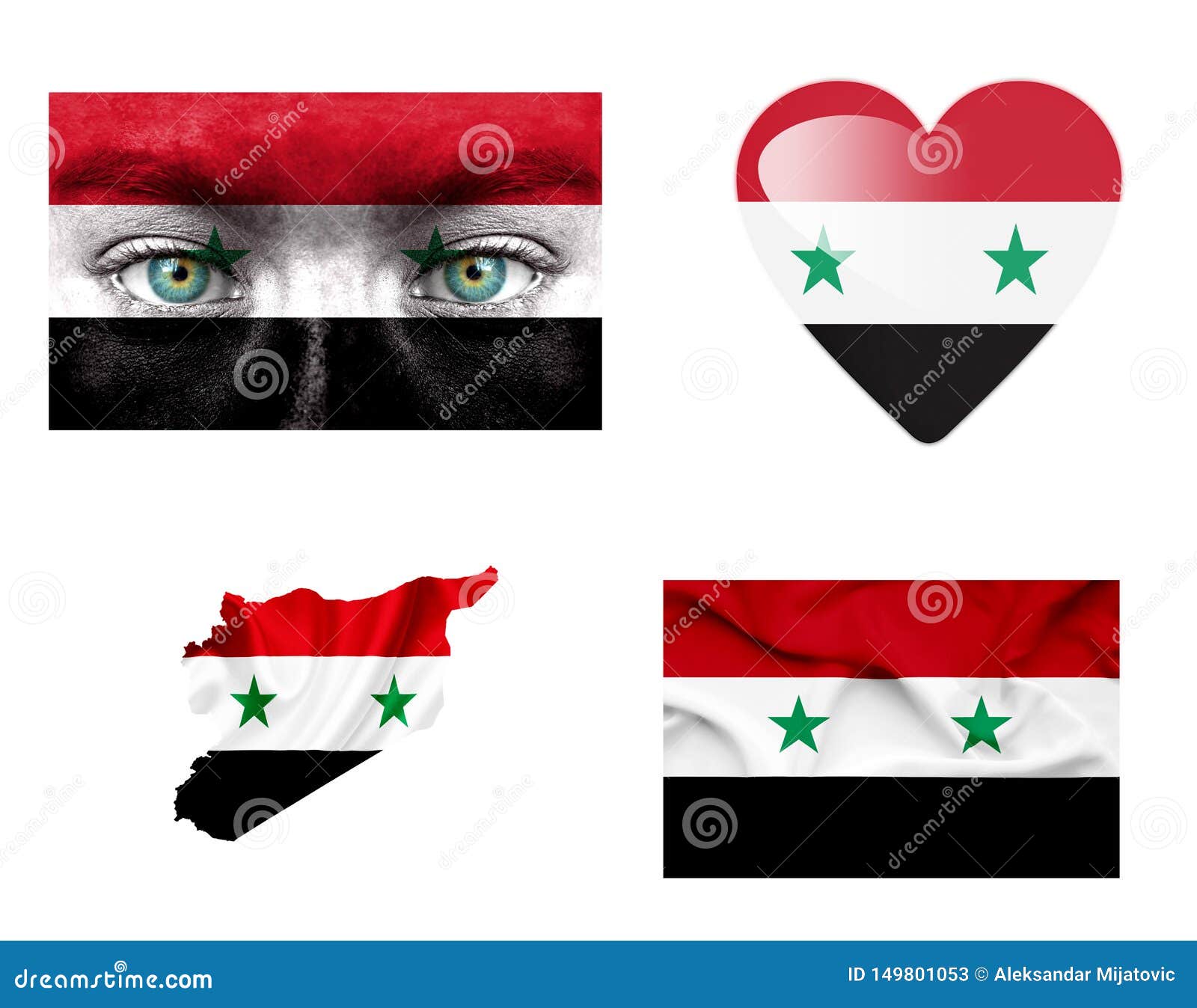 Set of various Syria flags stock illustration. Illustration of icon ...