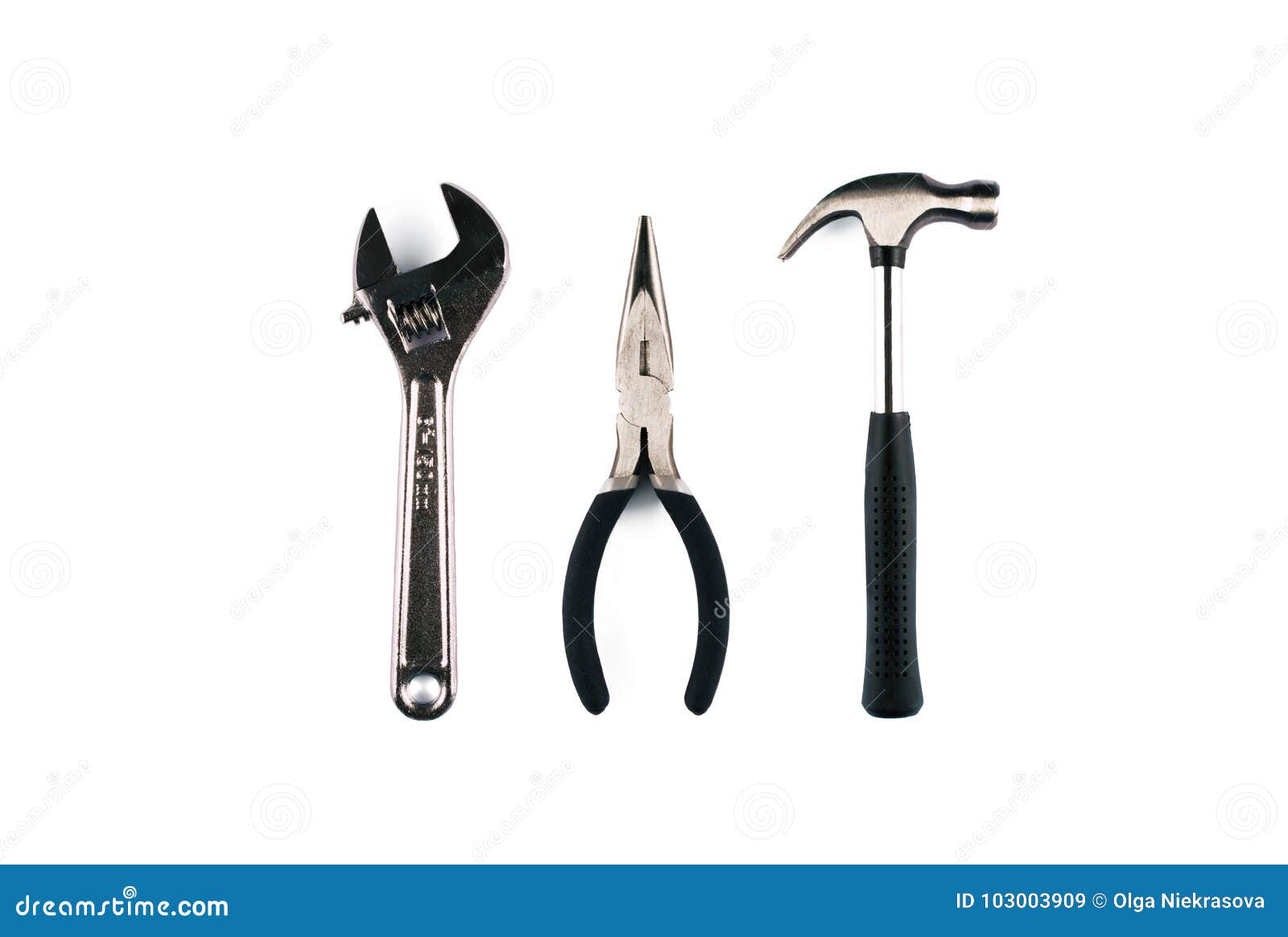 Set of Various Tools on White Background. Stock Image - Image of ...