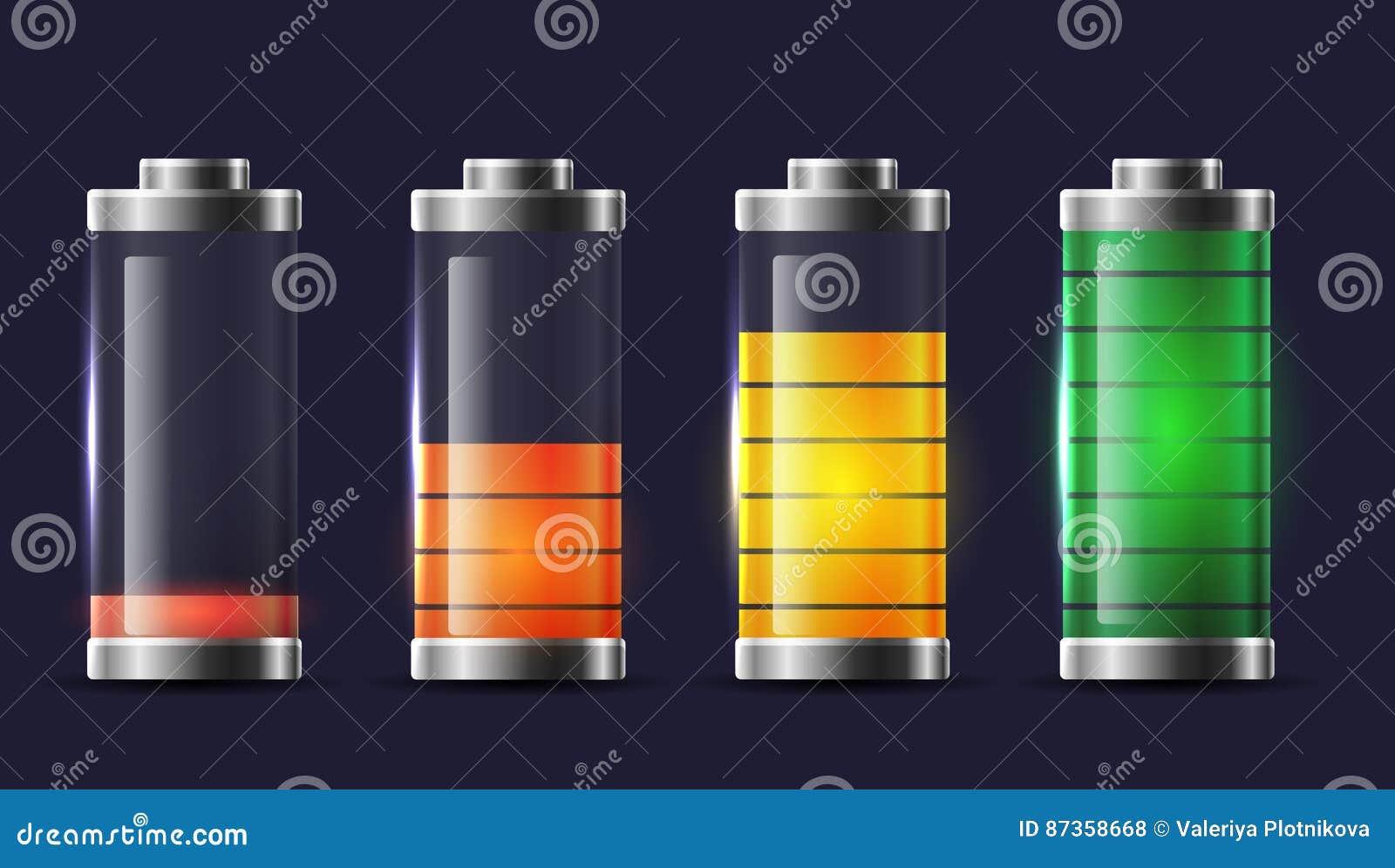 Types Of Batteries Cartoon Vector | CartoonDealer.com #232574565