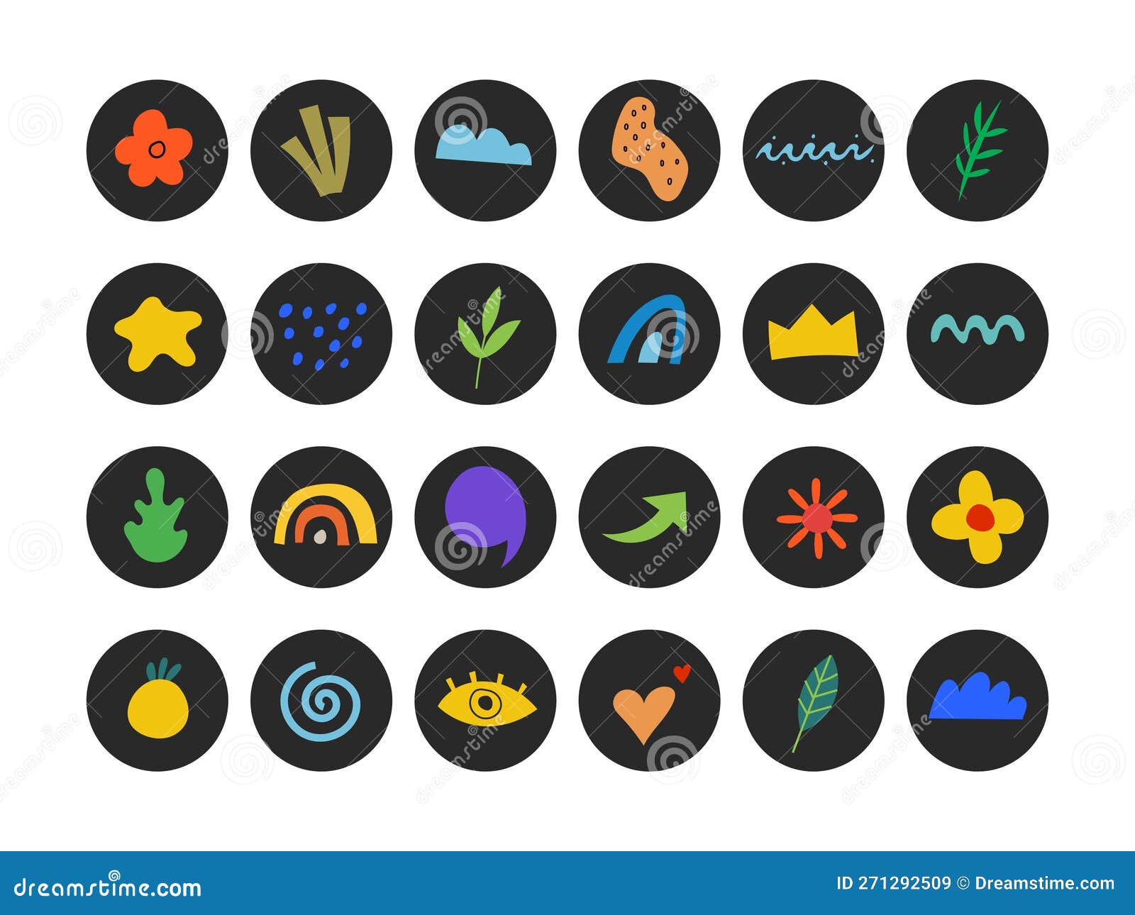 Set of Various Vector Highlight Covers. Abstract Backgrounds. Various ...